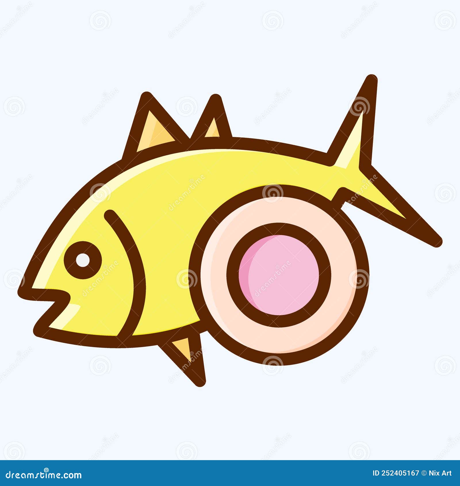 Icon Baked Fish. Suitable for Seafood Symbol. Flat Style. Simple Design ...
