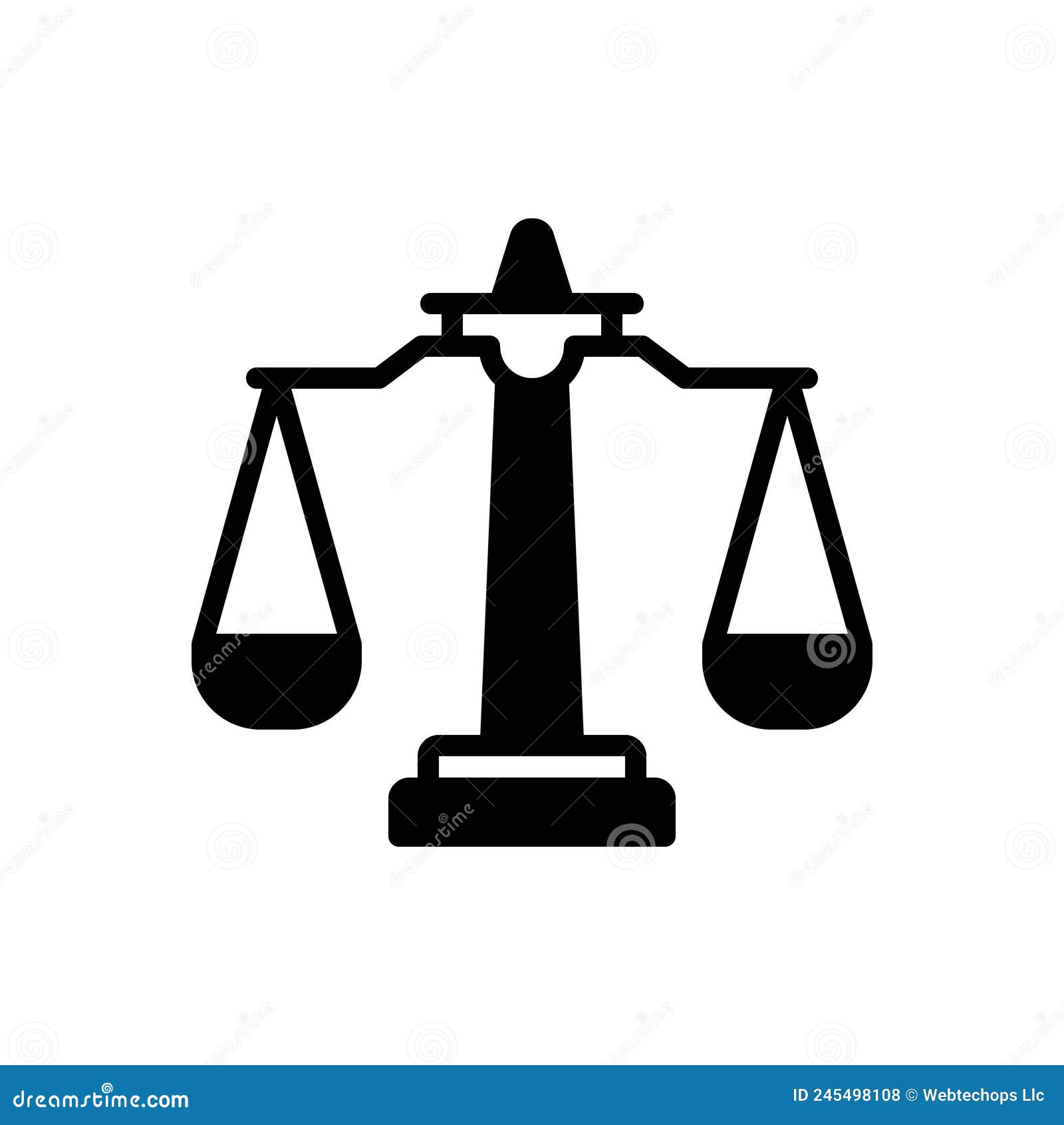 Black Solid Icon for Balance, Equilibrium and Poise Stock Vector ...