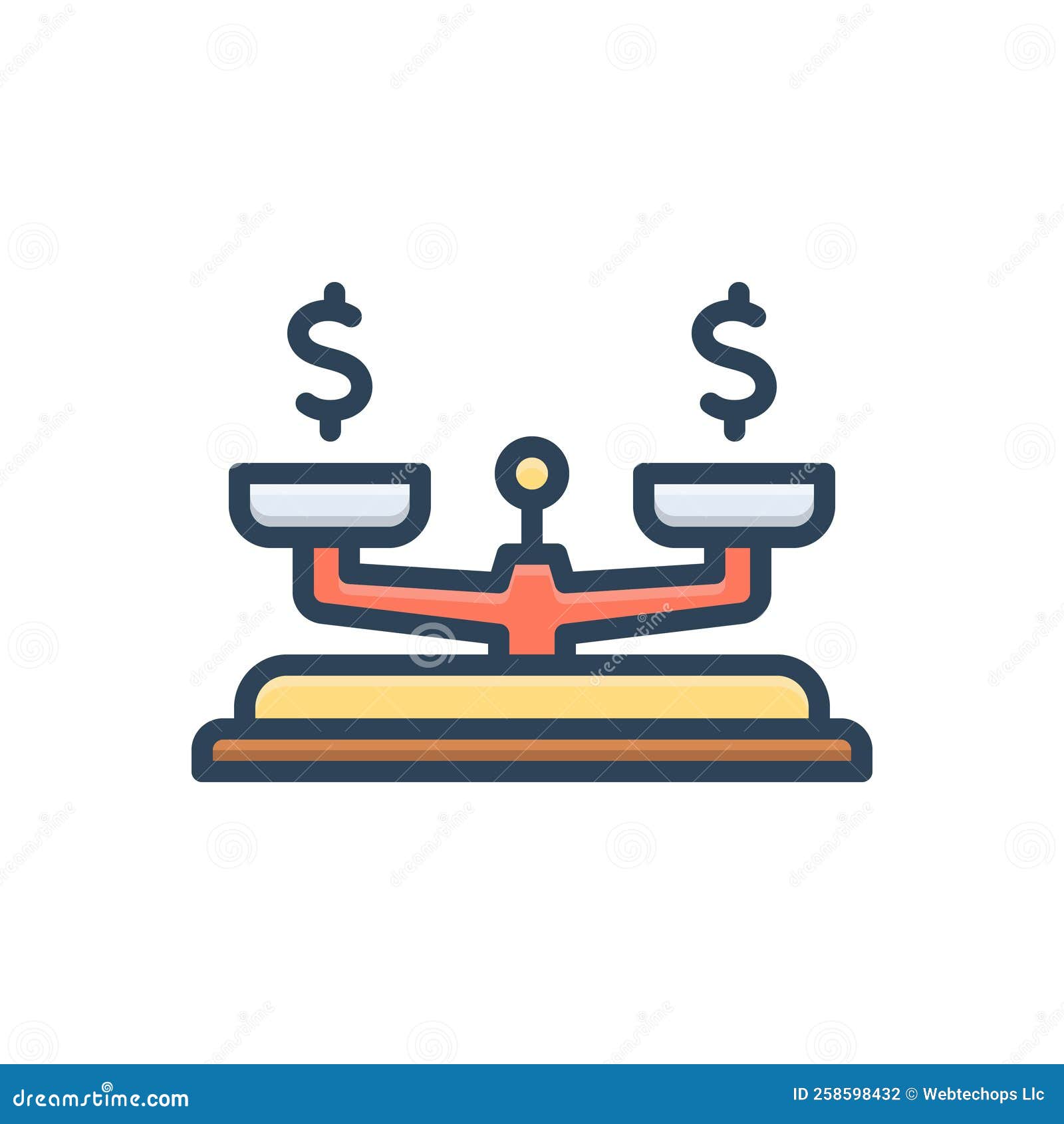 Color Illustration Icon for Balance, Equilibrium and Poise Stock Vector ...