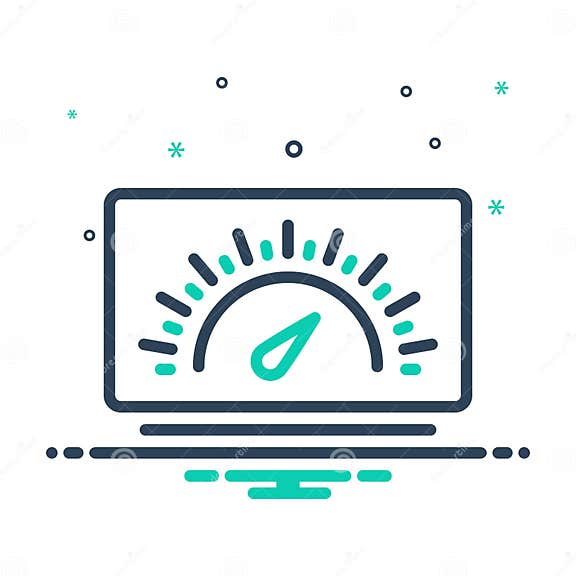 Mix Icon for Bandwidth, Speed and Measure Stock Vector - Illustration ...