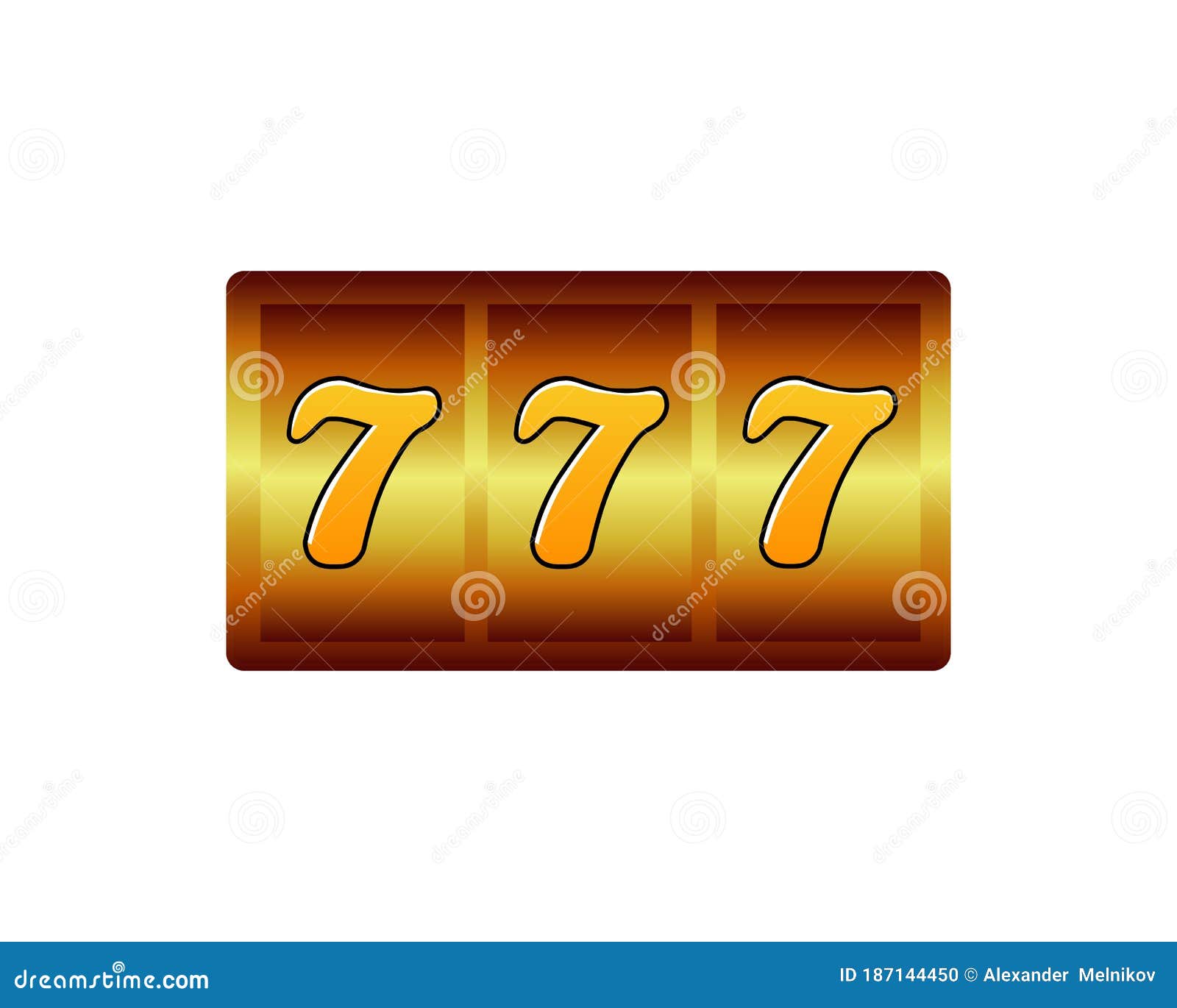 Icon Banner of Three Sevens. Vector Illustration Eps 10 Stock ...
