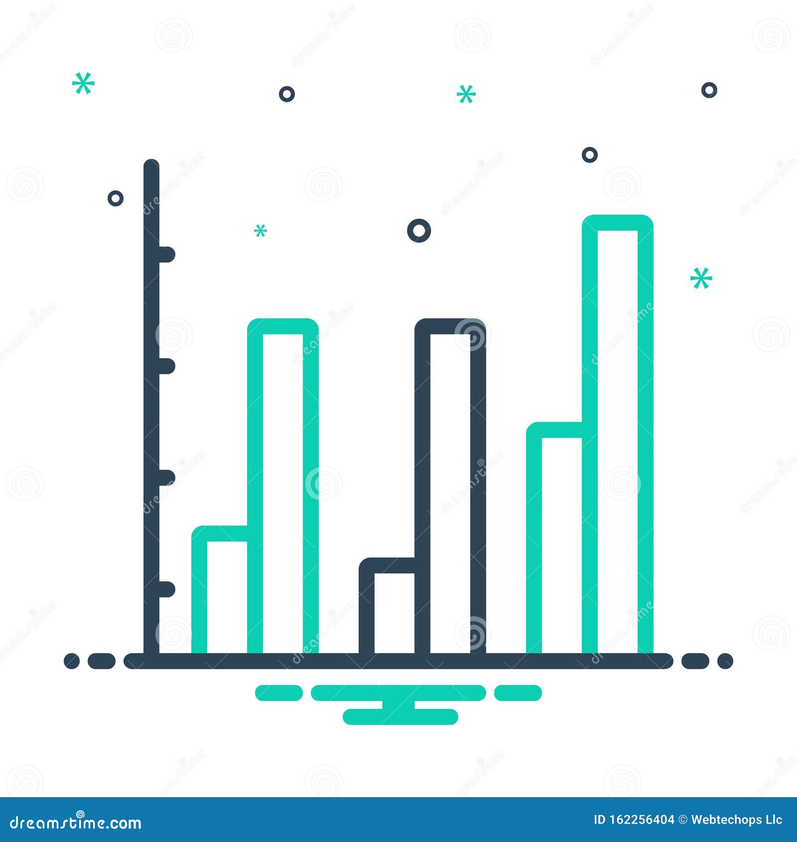 Mix Icon for Bar Chart, Line and Infographic Stock Vector ...