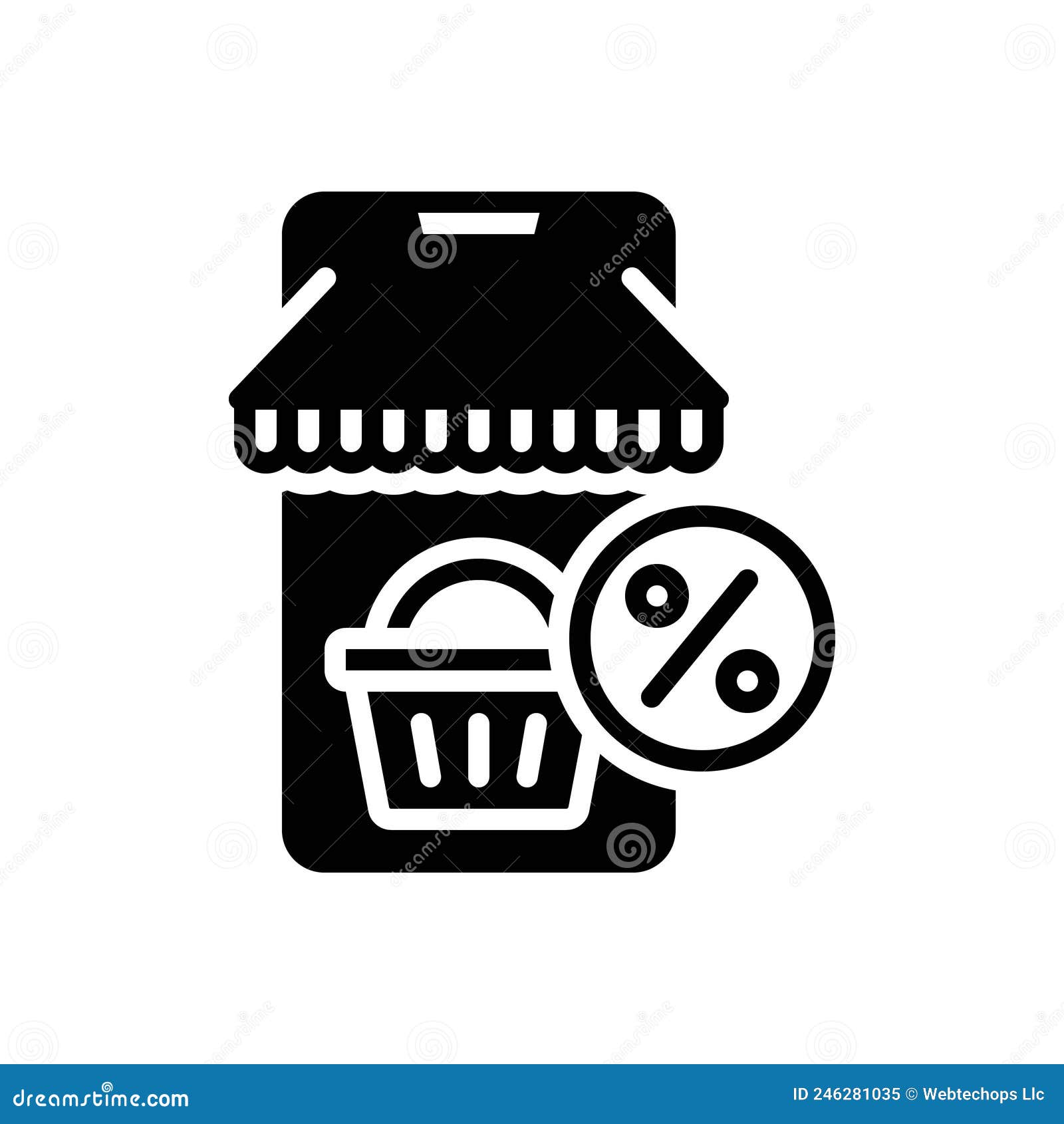 Black Solid Icon for Bargain, Deal and Reduced Stock Vector ...