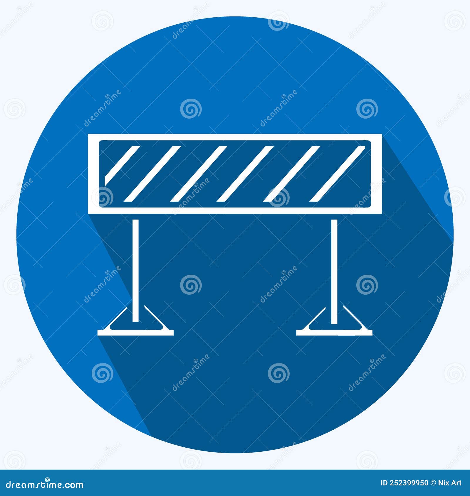 Icon Barrier. Suitable for Education Symbol. Long Shadow Style. Simple ...