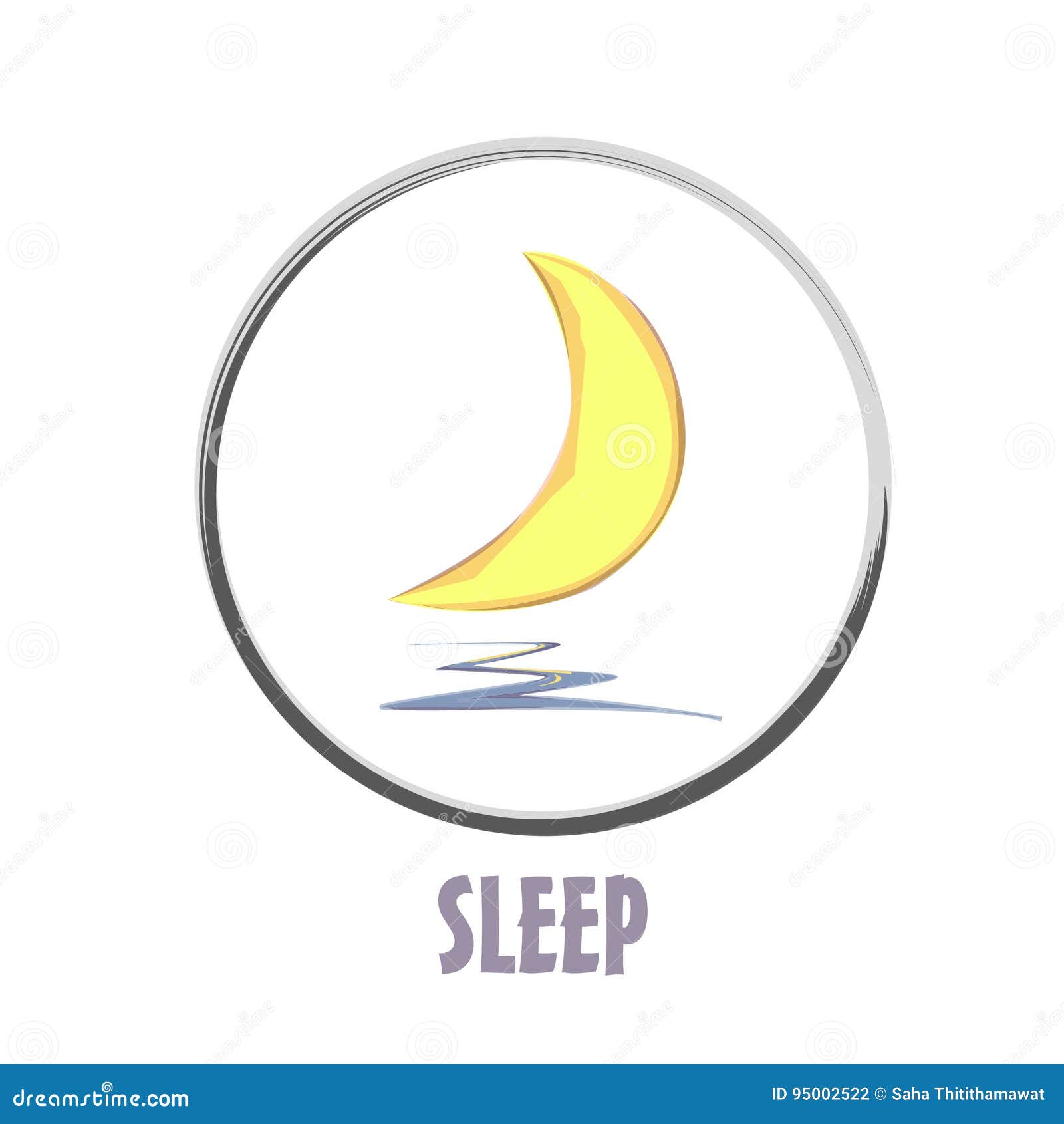Icon Basic Sleep Under the Moon Shard Stock Vector - Illustration of ...
