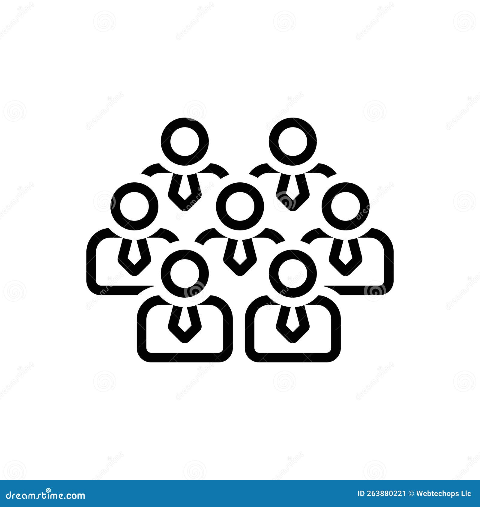 Black Line Icon for Batch, Students and Employer Stock Vector ...