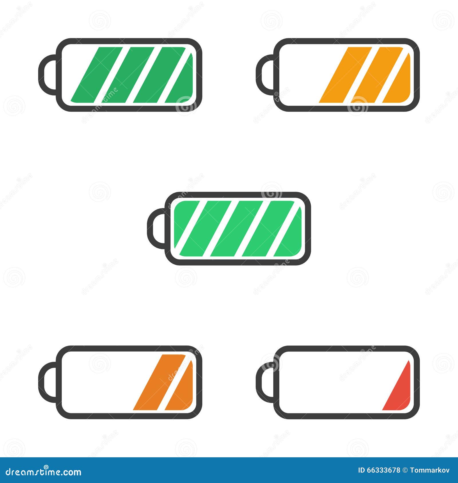Icon battery charge level stock vector. Illustration of design - 66333678