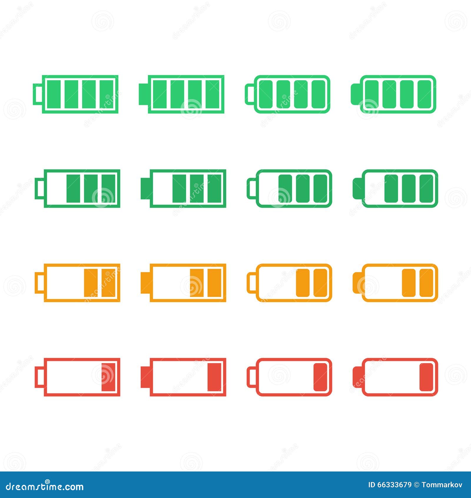 Icon battery charge level stock vector. Illustration of group - 66333679