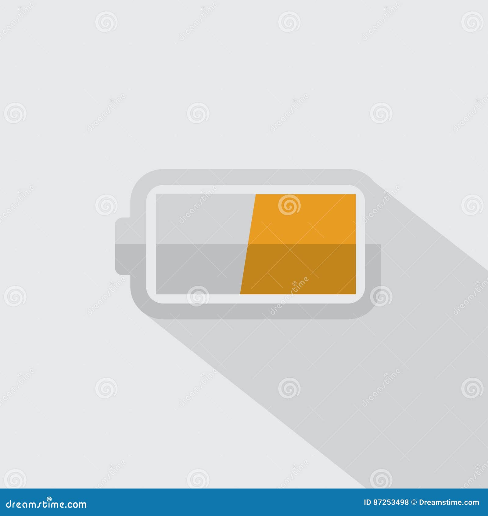 Half Charged Battery Icon Stock Image | CartoonDealer.com #12526291