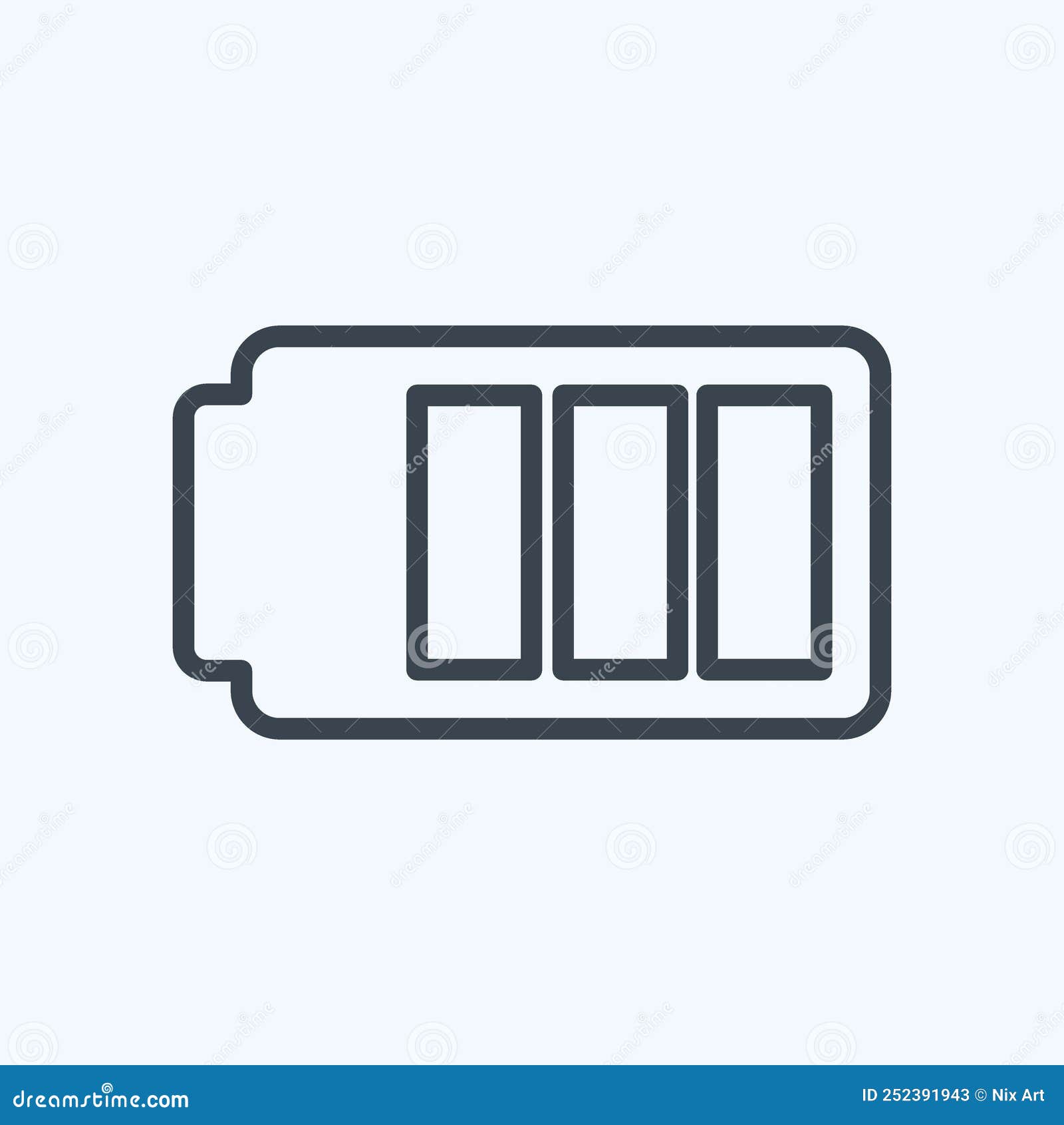 Icon Battery 1. Suitable for Mobile Apps Symbol. Line Style. Simple ...
