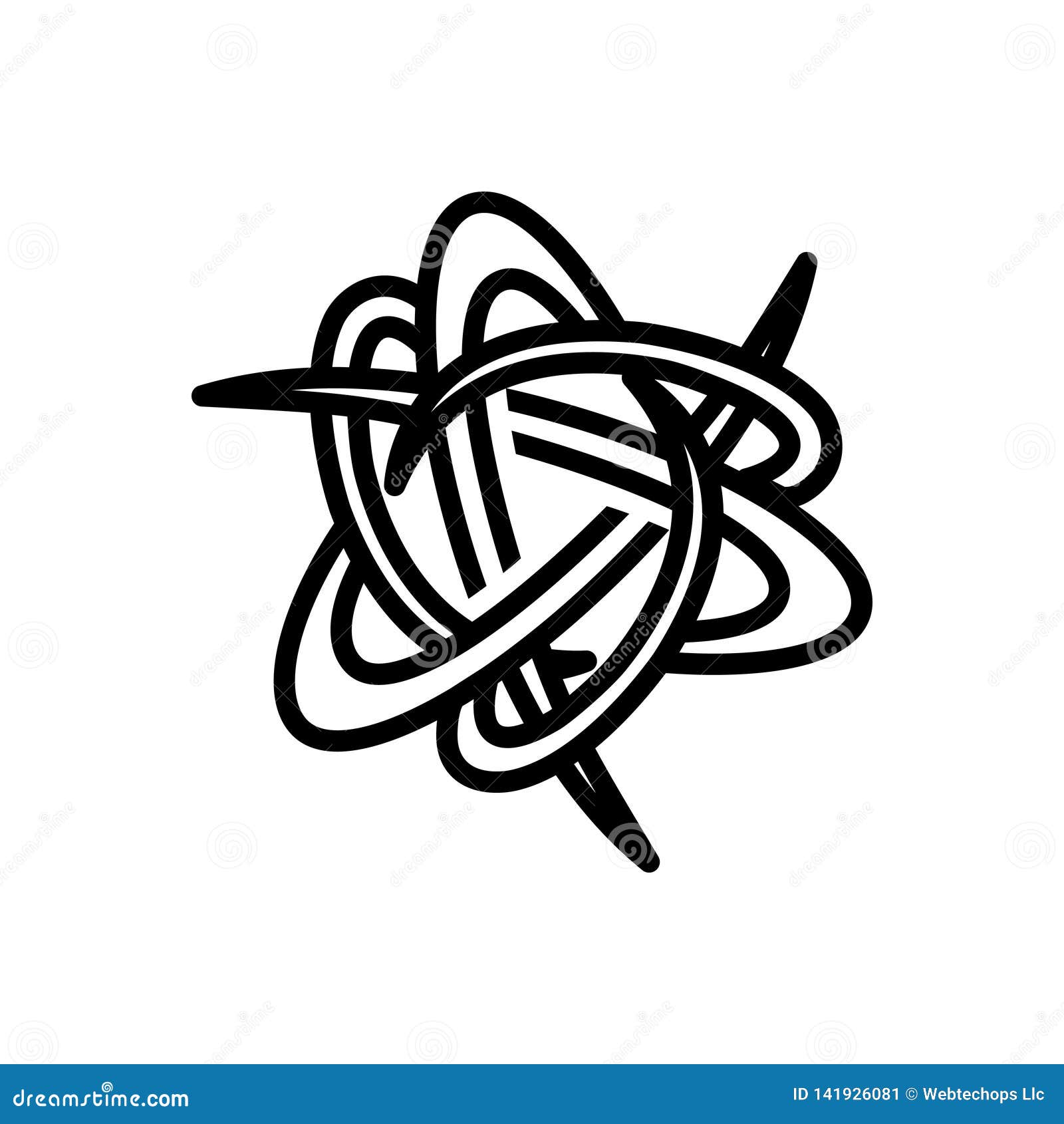 Black Line Icon for Battle, Net and Software Stock Vector ...