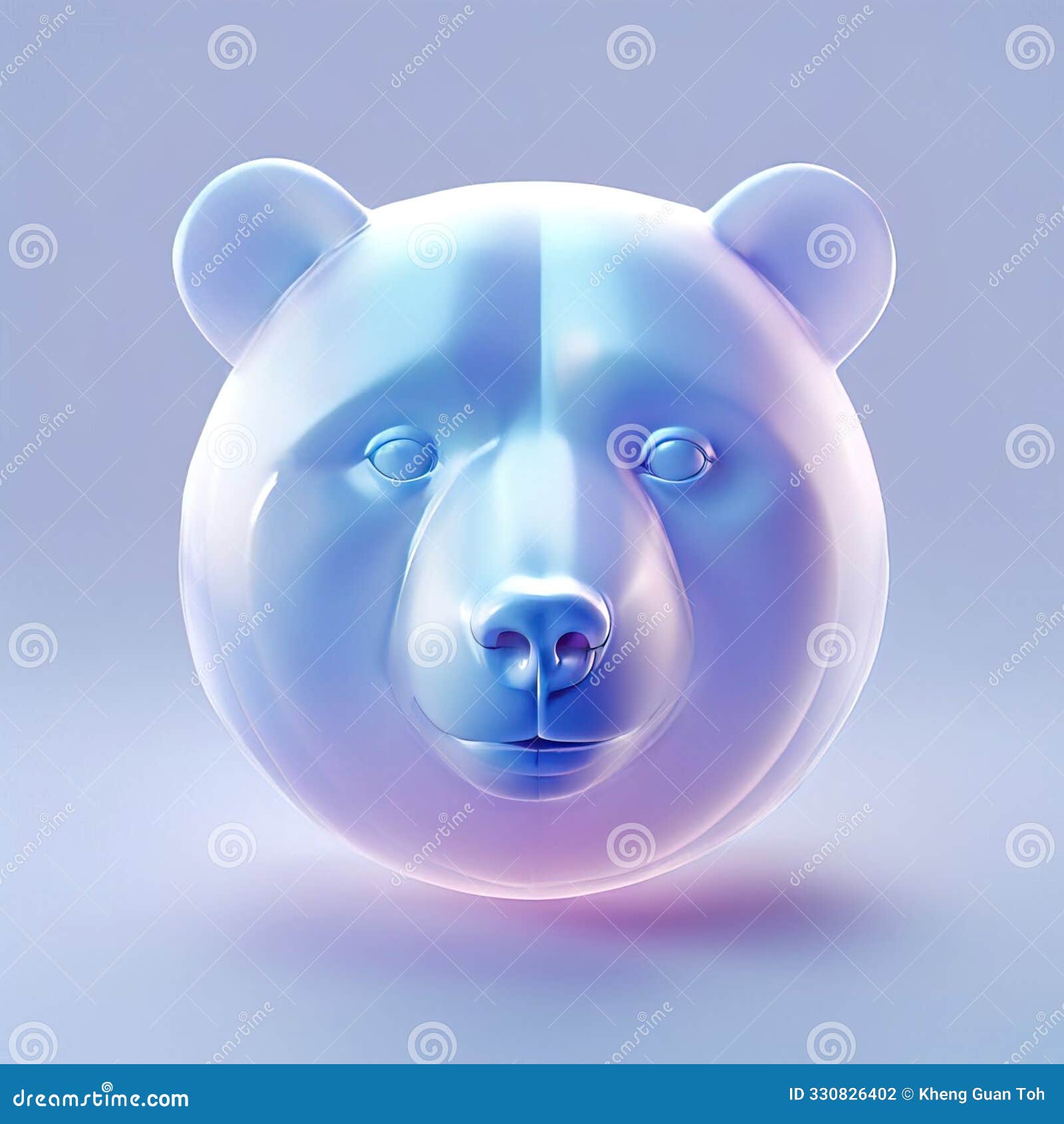 Icon of Bear, Glossy Glass Style Stock Illustration - Illustration of ...