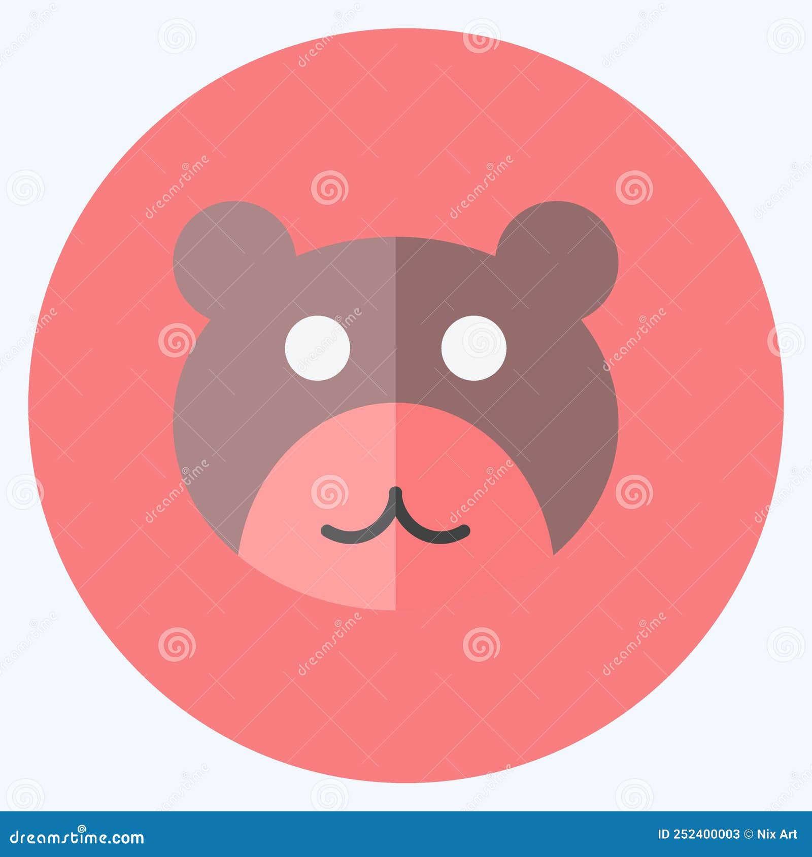 Icon Bear. Suitable for Animal Symbol. Flat Style. Simple Design ...