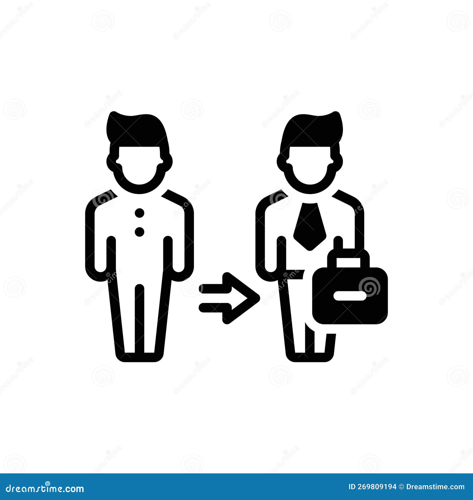 Black Solid Icon for Become, Happen and Furtherance Stock Vector ...