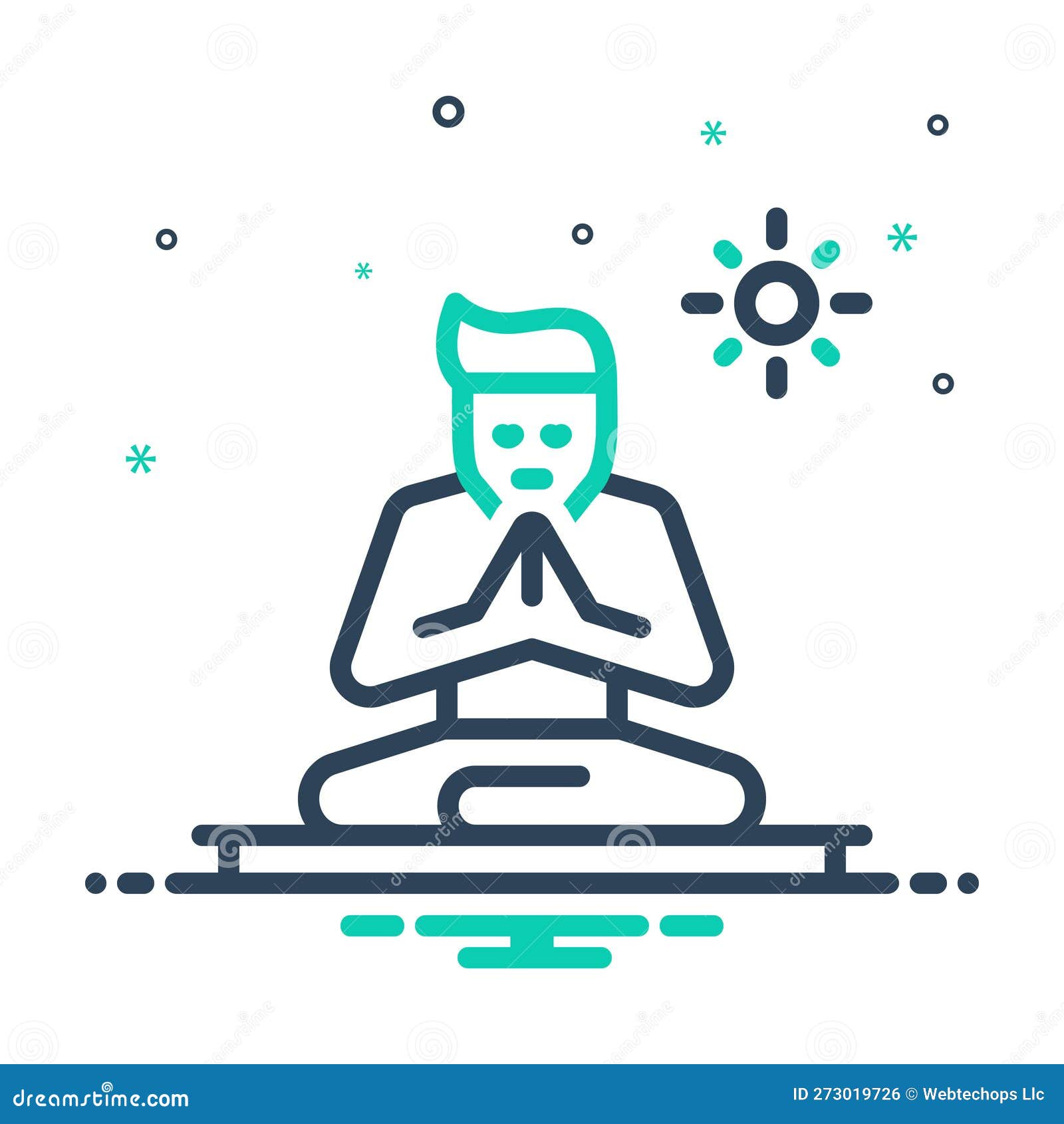 Mix Icon for Being, Existence and Yoga Stock Vector - Illustration of ...