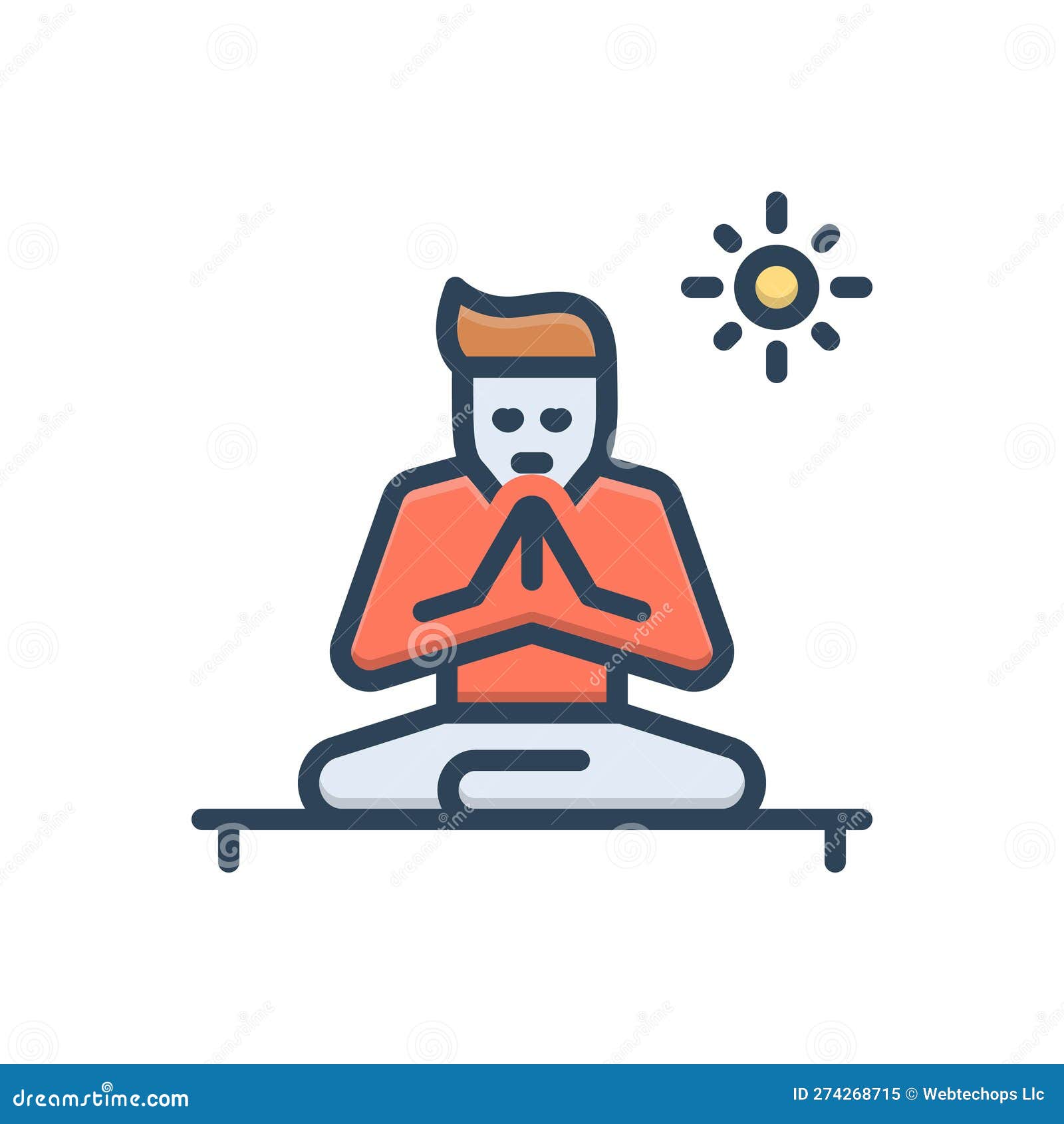 Color Illustration Icon for Being, Existence and Yoga Stock ...