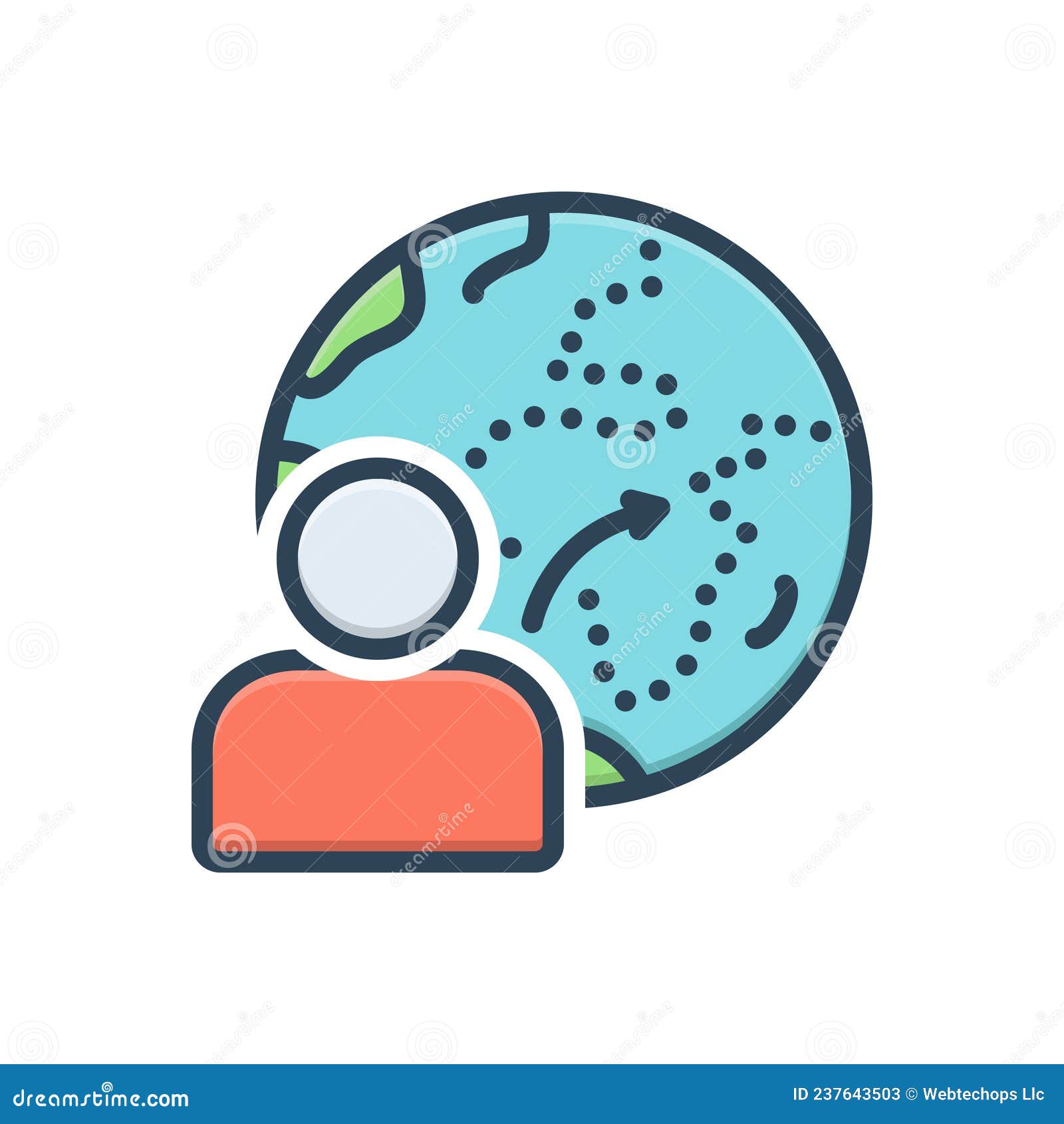 Color Illustration Icon for Belong, Be the Property of and Be the ...