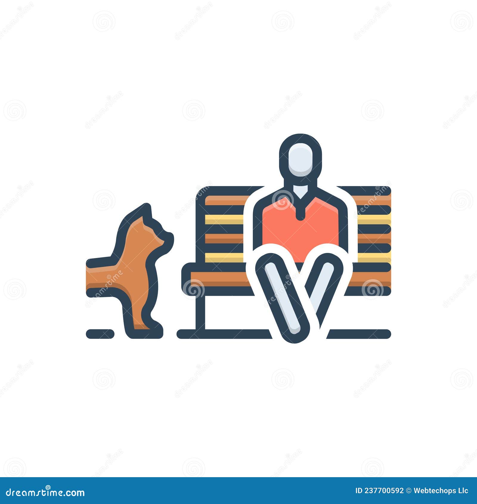 Color Illustration Icon for Besides, Bench and at the Same Time Stock ...
