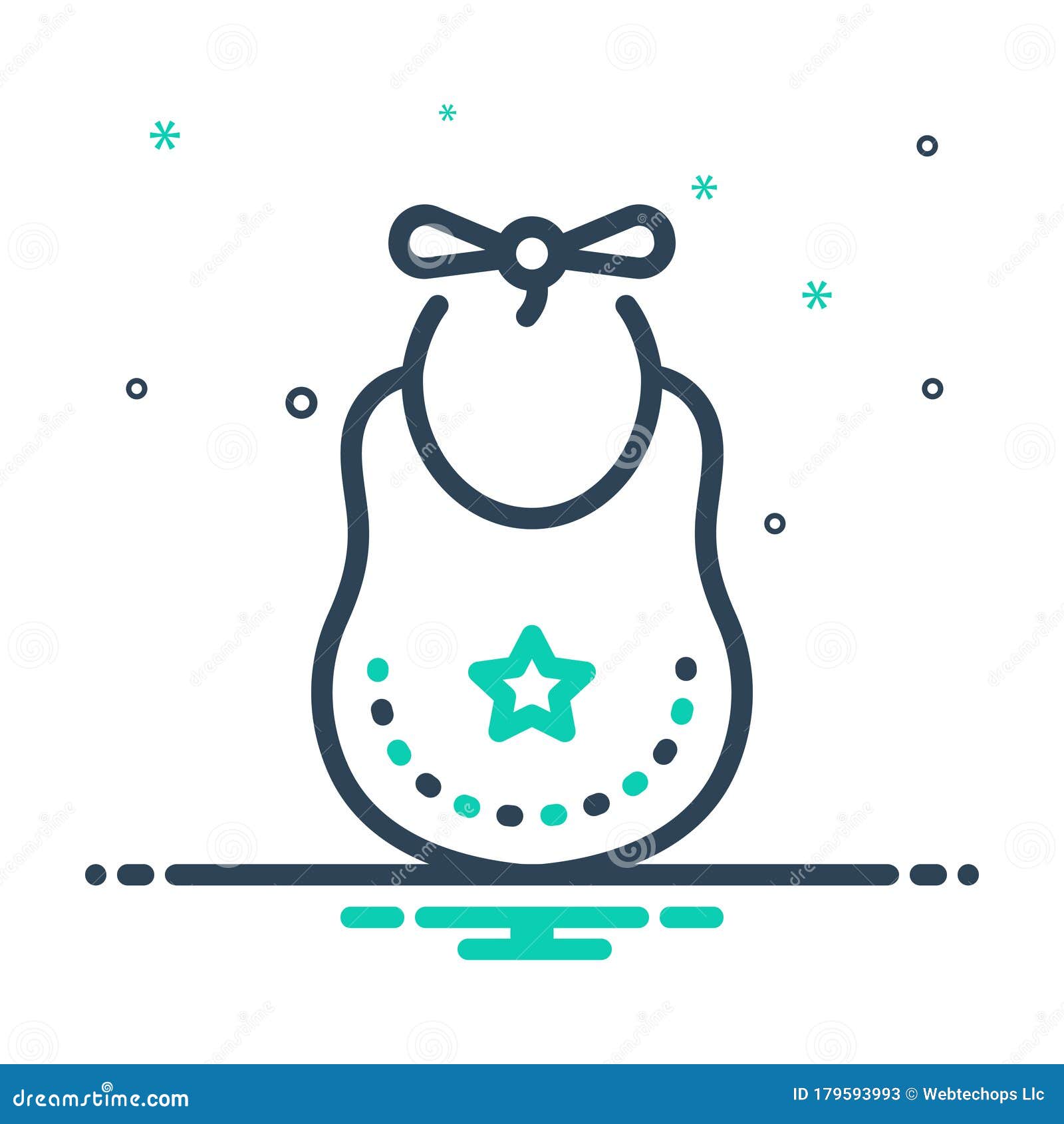Mix Icon for Bib, Baby and Bibs Stock Vector - Illustration of shape ...