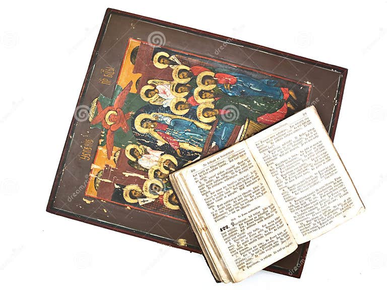Icon and Bible stock photo. Image of christ, iconography - 6952210