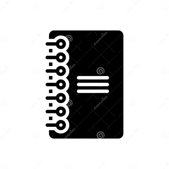 Black Solid Icon for Bind, Book and Binder Stock Illustration ...
