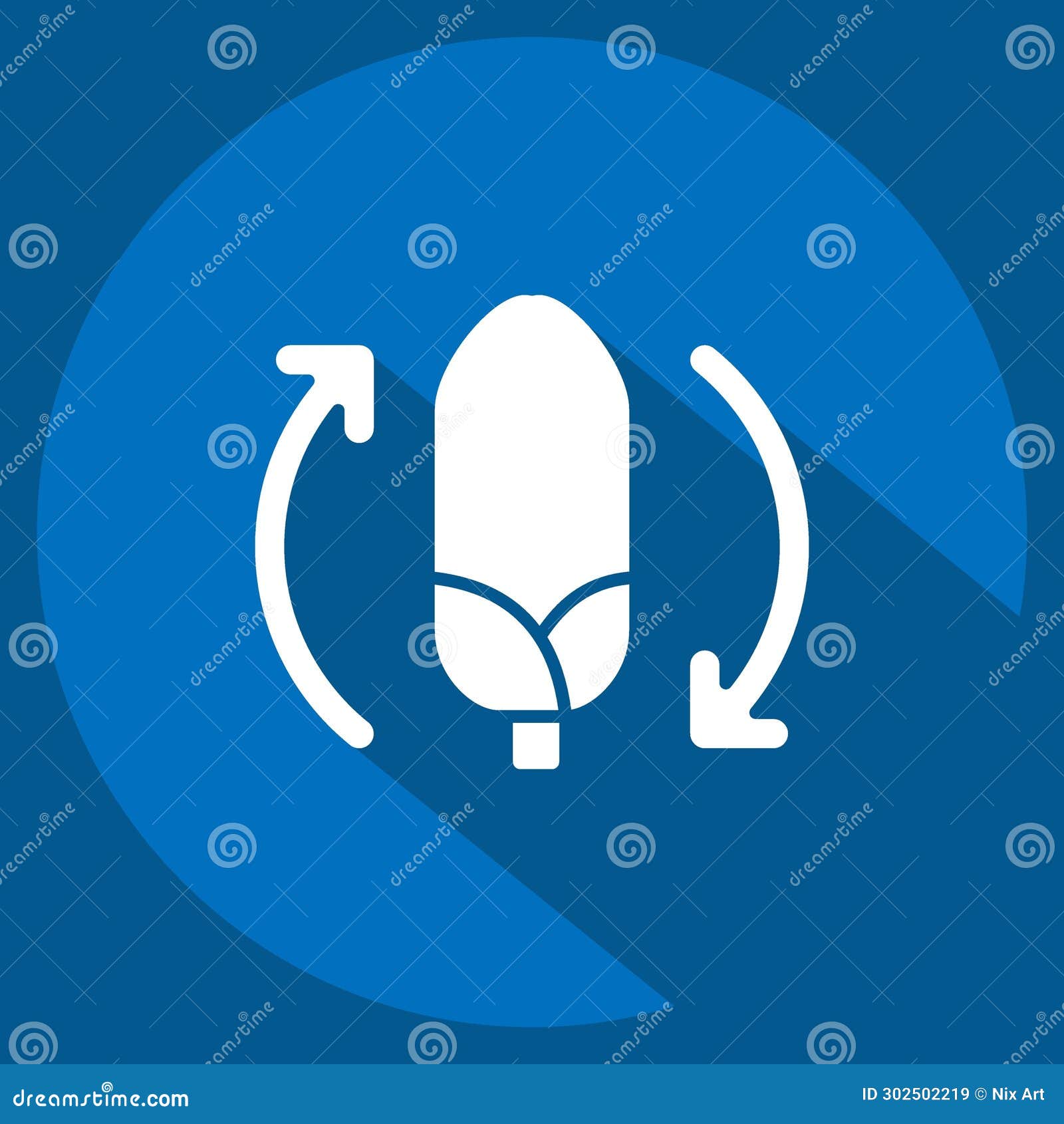 Icon Biodegradable. Related To Plastic Pollution Symbol. Long Shadow ...