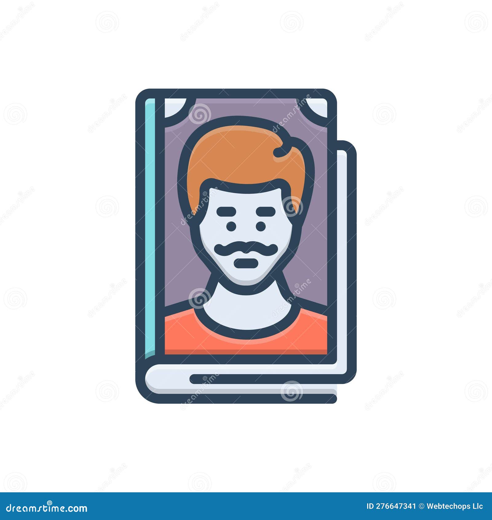Color Illustration Icon for Biography, Autobiography and Memoir Stock ...