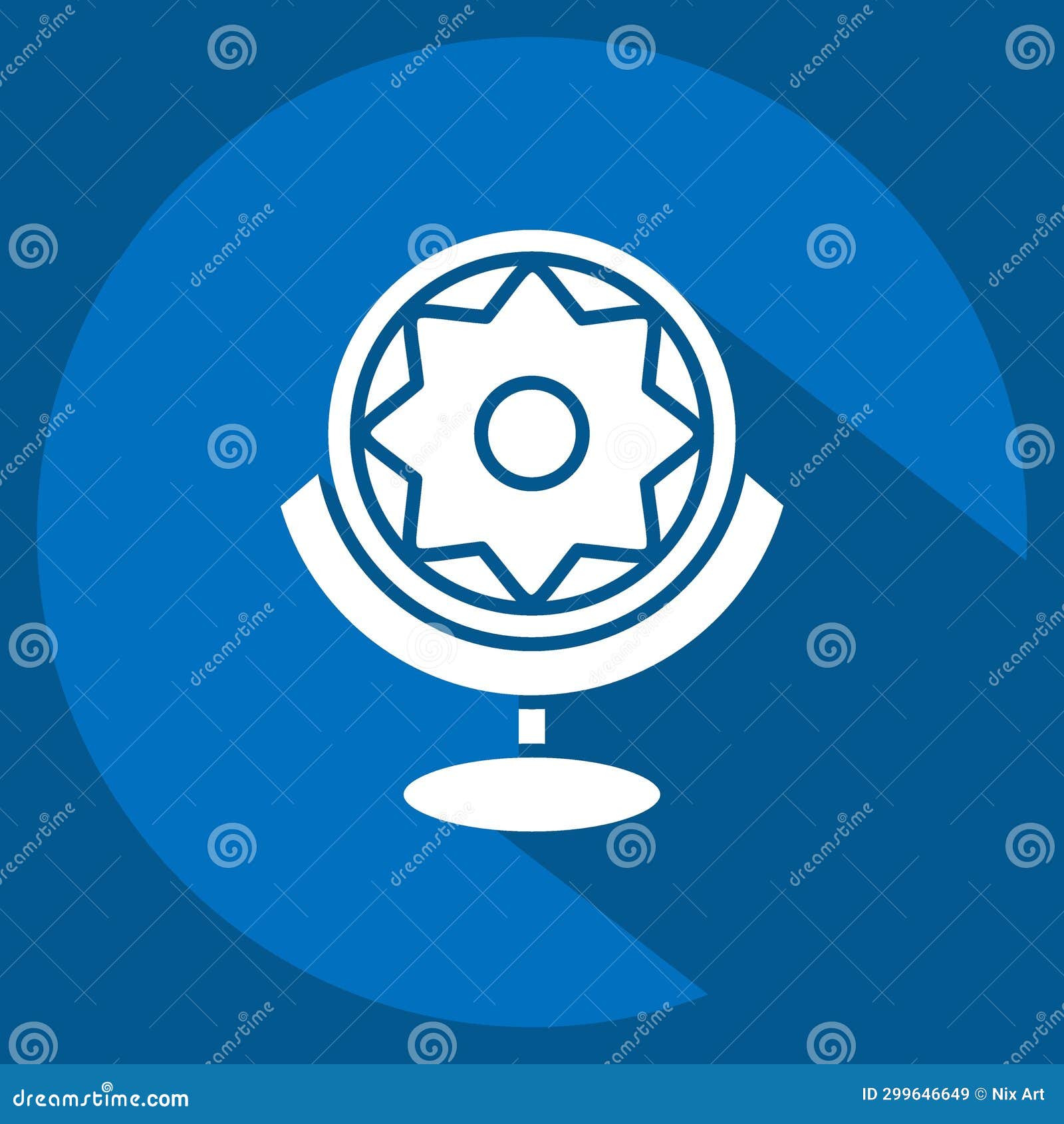 Icon Bionic Eye. Related To Future Technology Symbol. Long Shadow Style ...