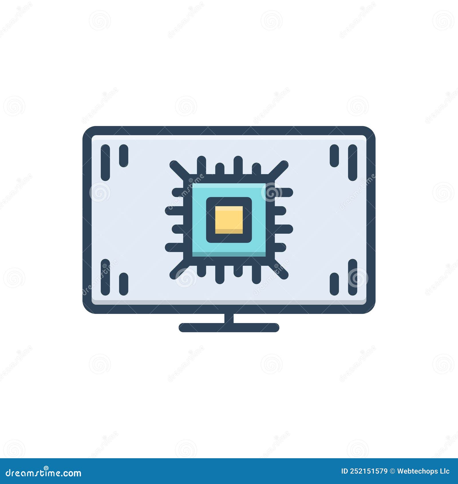 Color Illustration Icon for Bios, Chip and Microchip Stock Vector ...