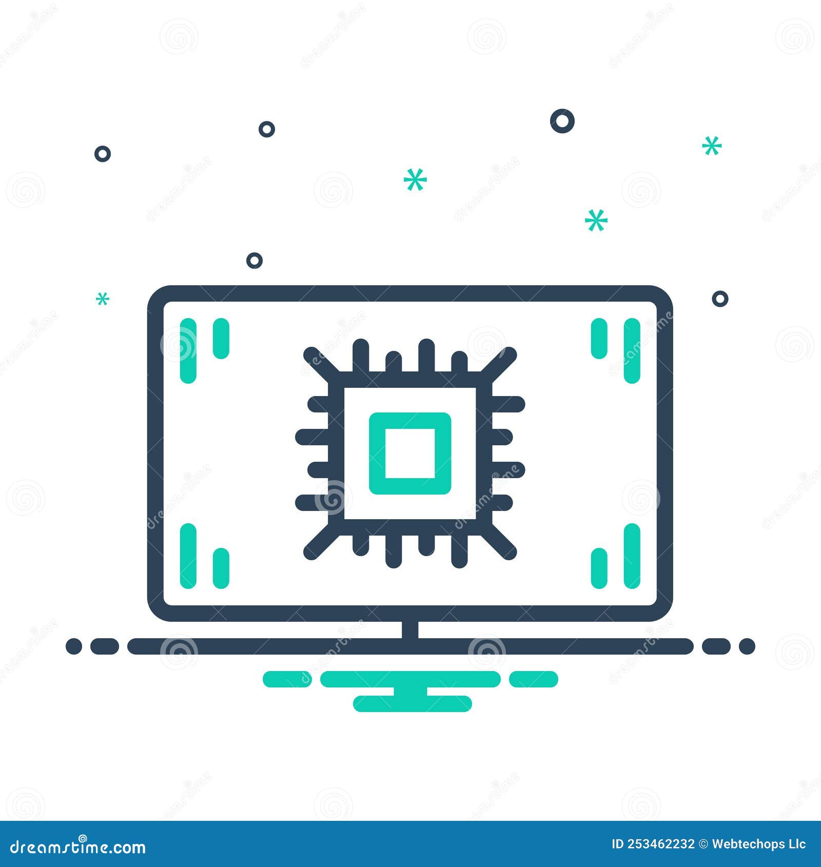 Mix Icon for Bios, Chip and Microchip Stock Illustration - Illustration ...
