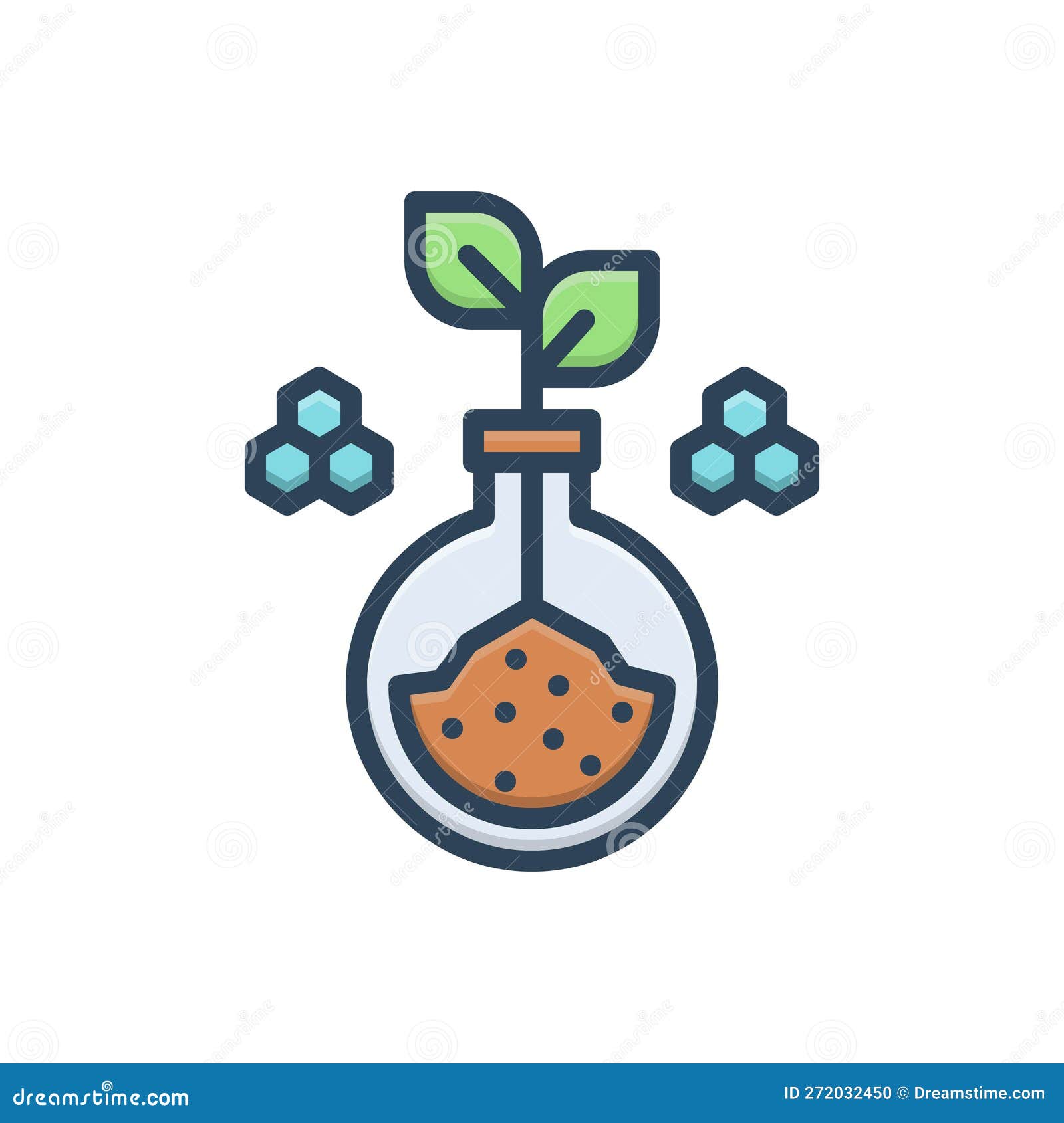 Color Illustration Icon for Biotechnology, Bioscience and Laboratory ...