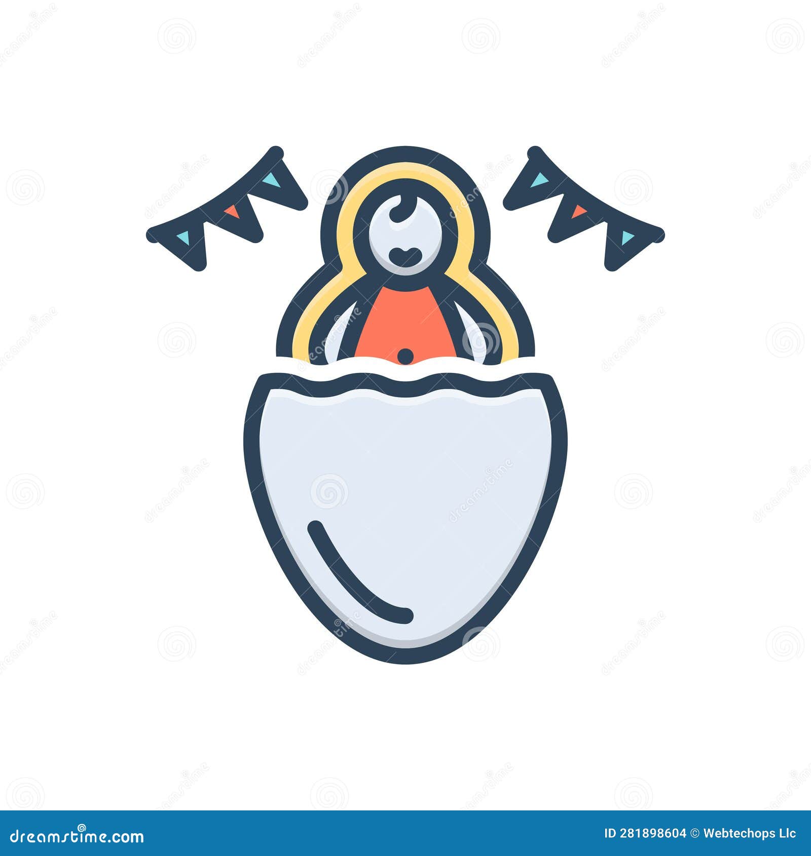 Color Illustration Icon for Birth, Genesis and Happy Stock Vector ...