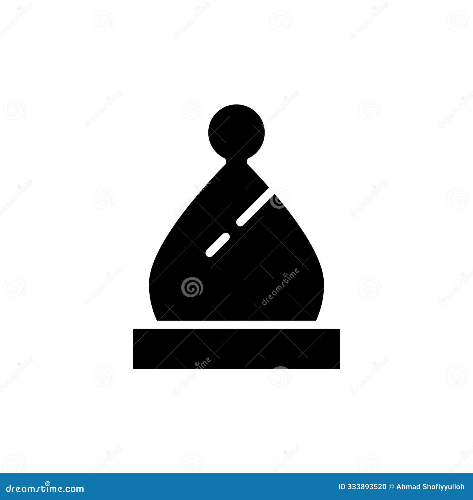 Icon Bishop Chess Piece Symbol Design Stock Illustration - Illustration ...