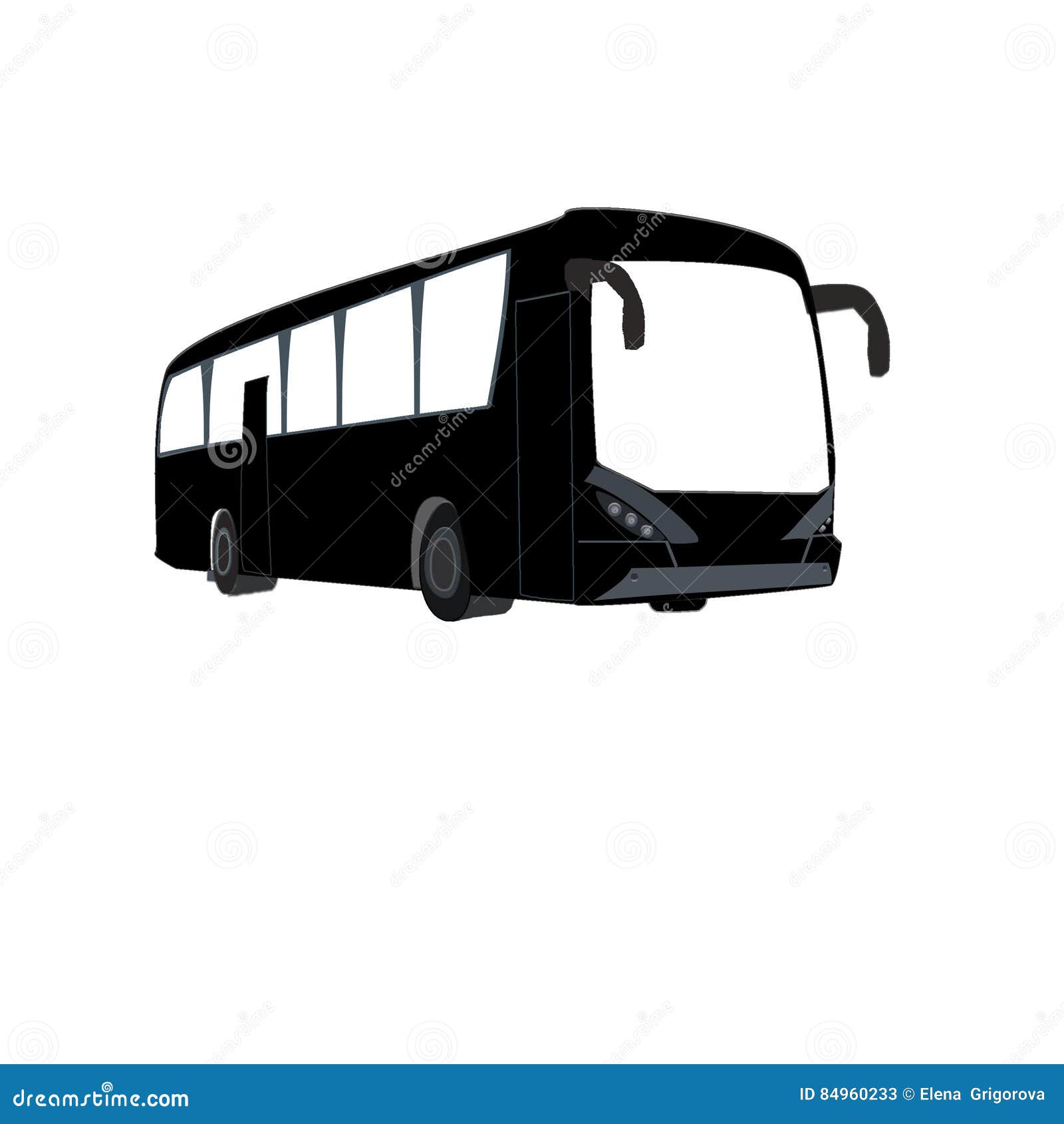 Icon With A Black Bus. Without Background Royalty-Free Stock ...
