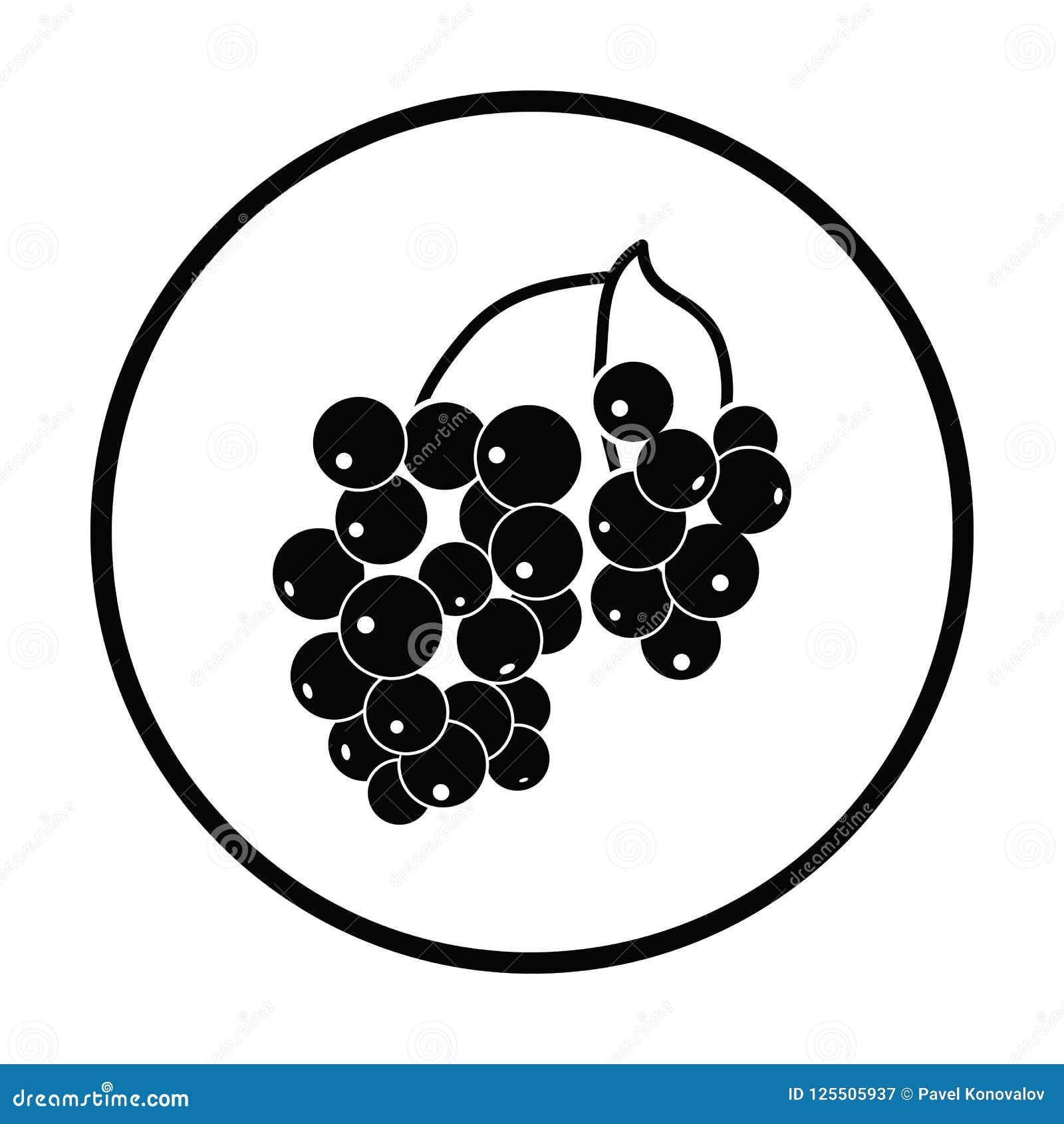 Icon of Black currant stock vector. Illustration of ripe - 125505937
