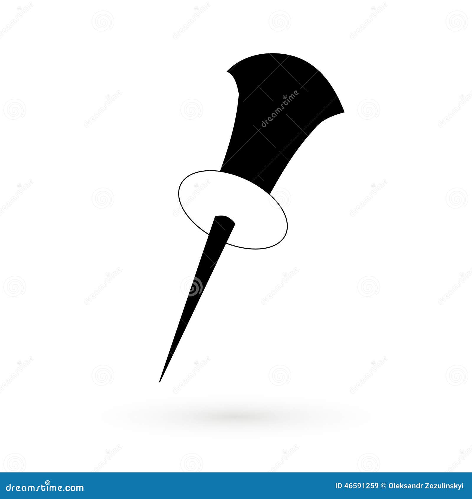 Icon black pins. Raster stock illustration. Illustration of empty ...
