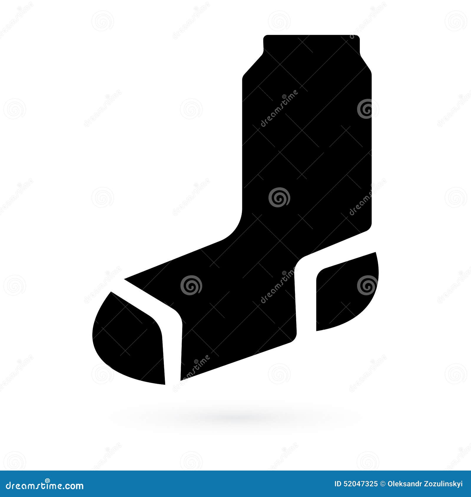 Black Socks, Front, Back And Side View Vector Illustration ...