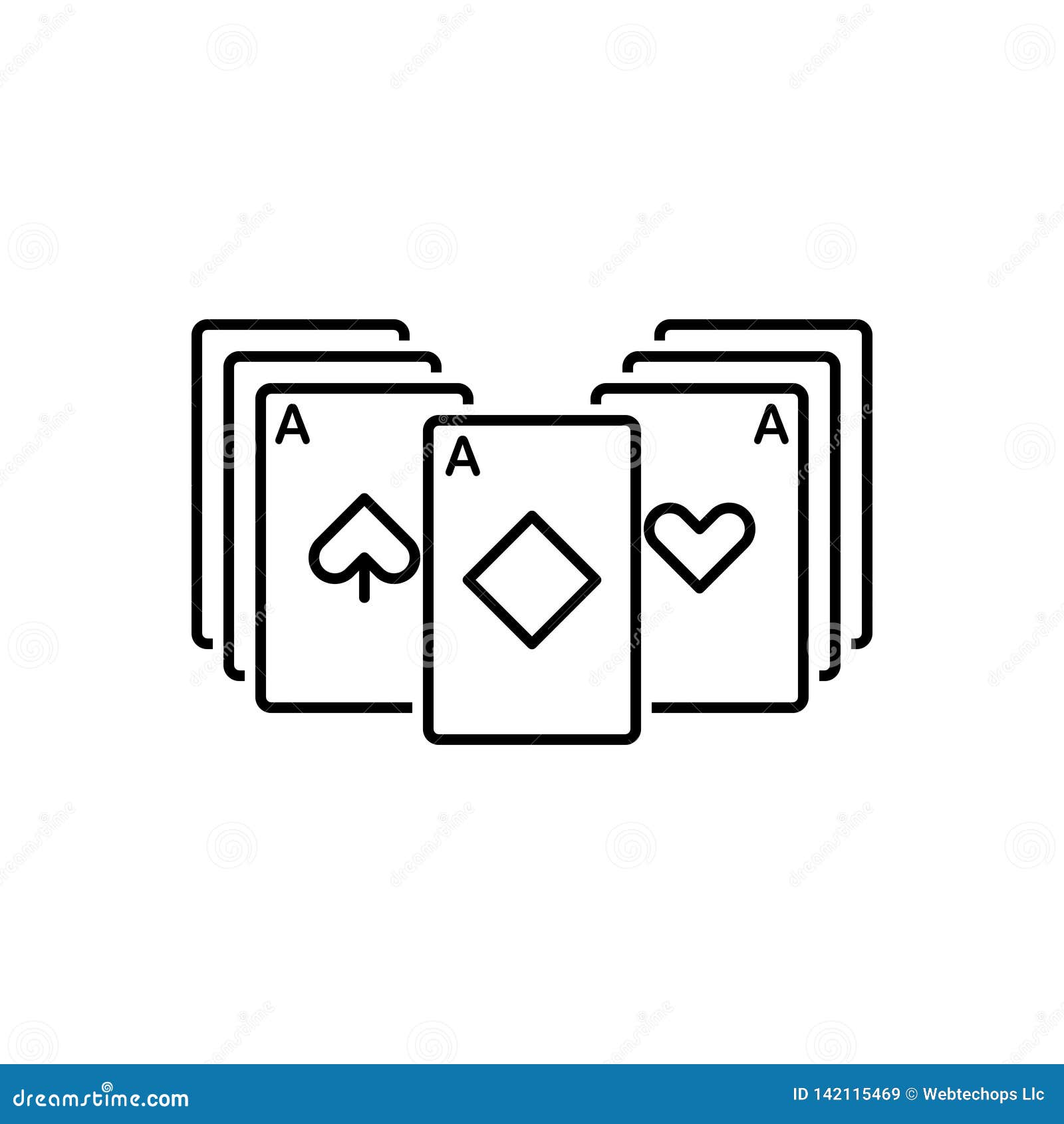 Blackjack Playing Cards [2] Cartoon Vector | CartoonDealer.com #7772171