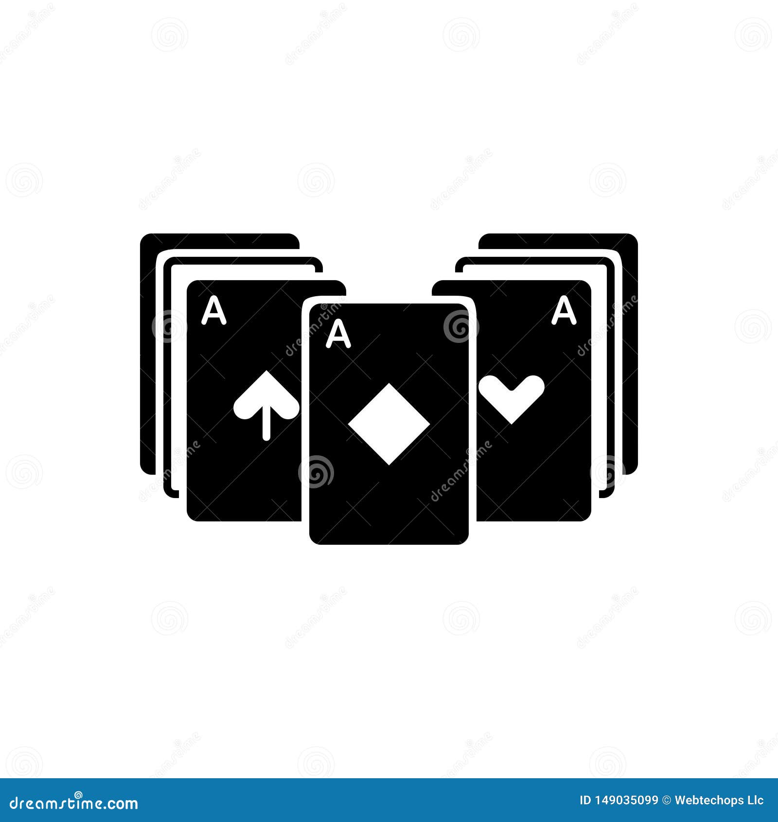 Black Solid Icon for Blackjack, Cards and Roulette Stock Vector ...