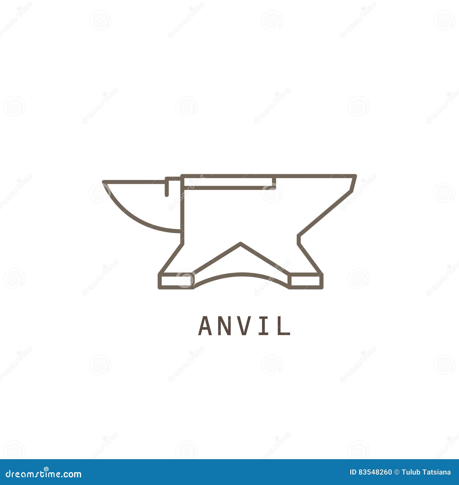 Icon blacksmith`s anvil. stock vector. Illustration of icon - 83548260