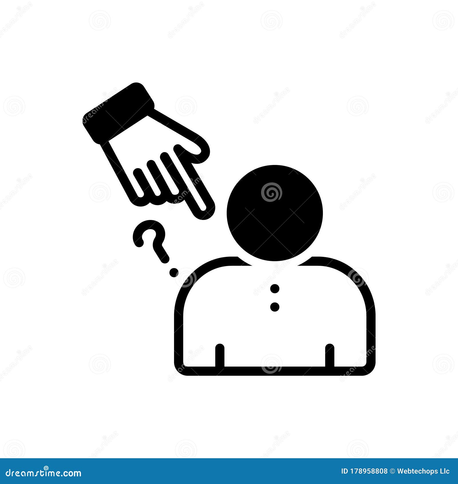 Black Solid Icon for Blame, Defect and Flaw Stock Illustration ...