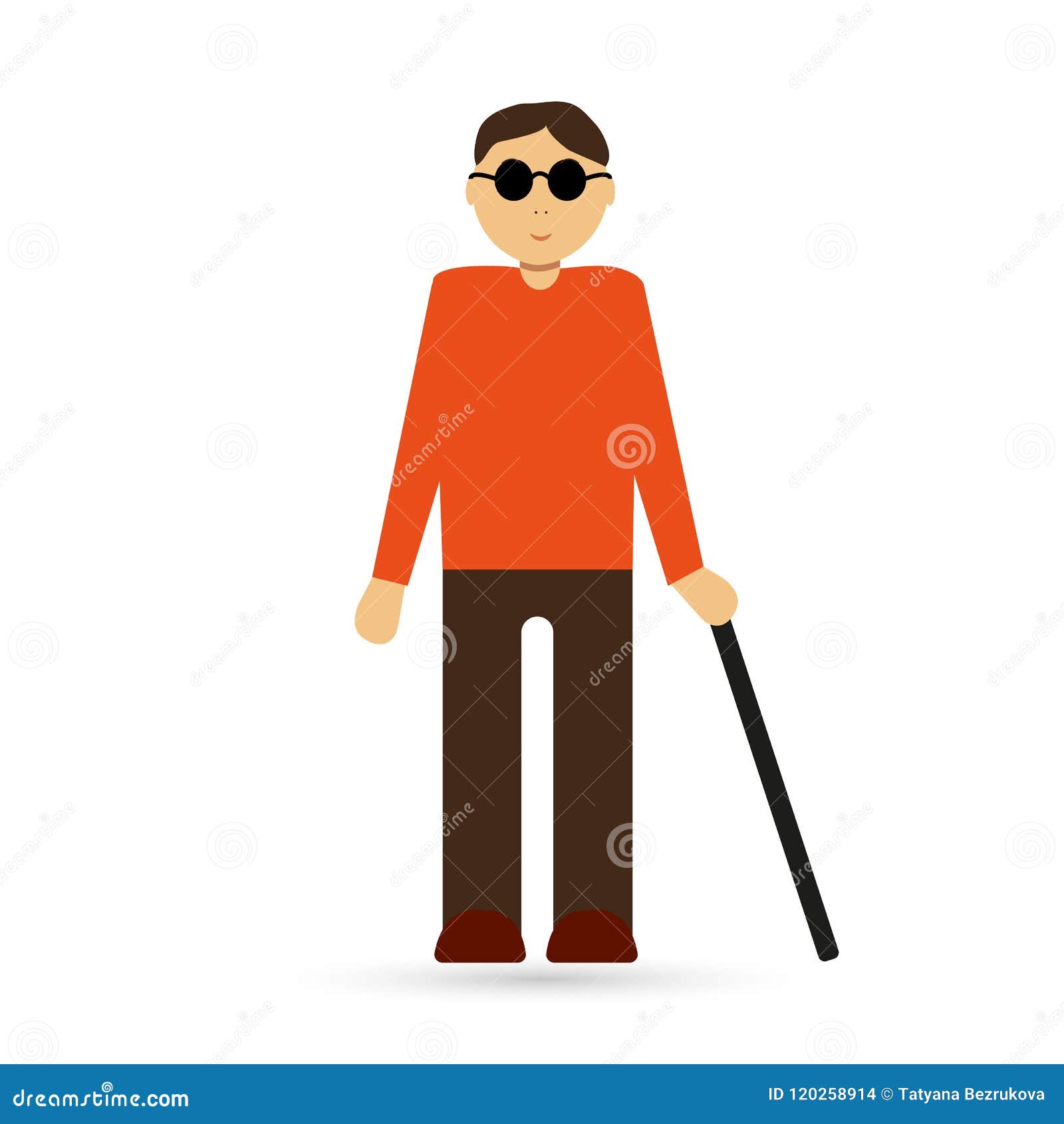 Icon Blind Person Disabled. Vector Illustration for Your Design. Stock ...