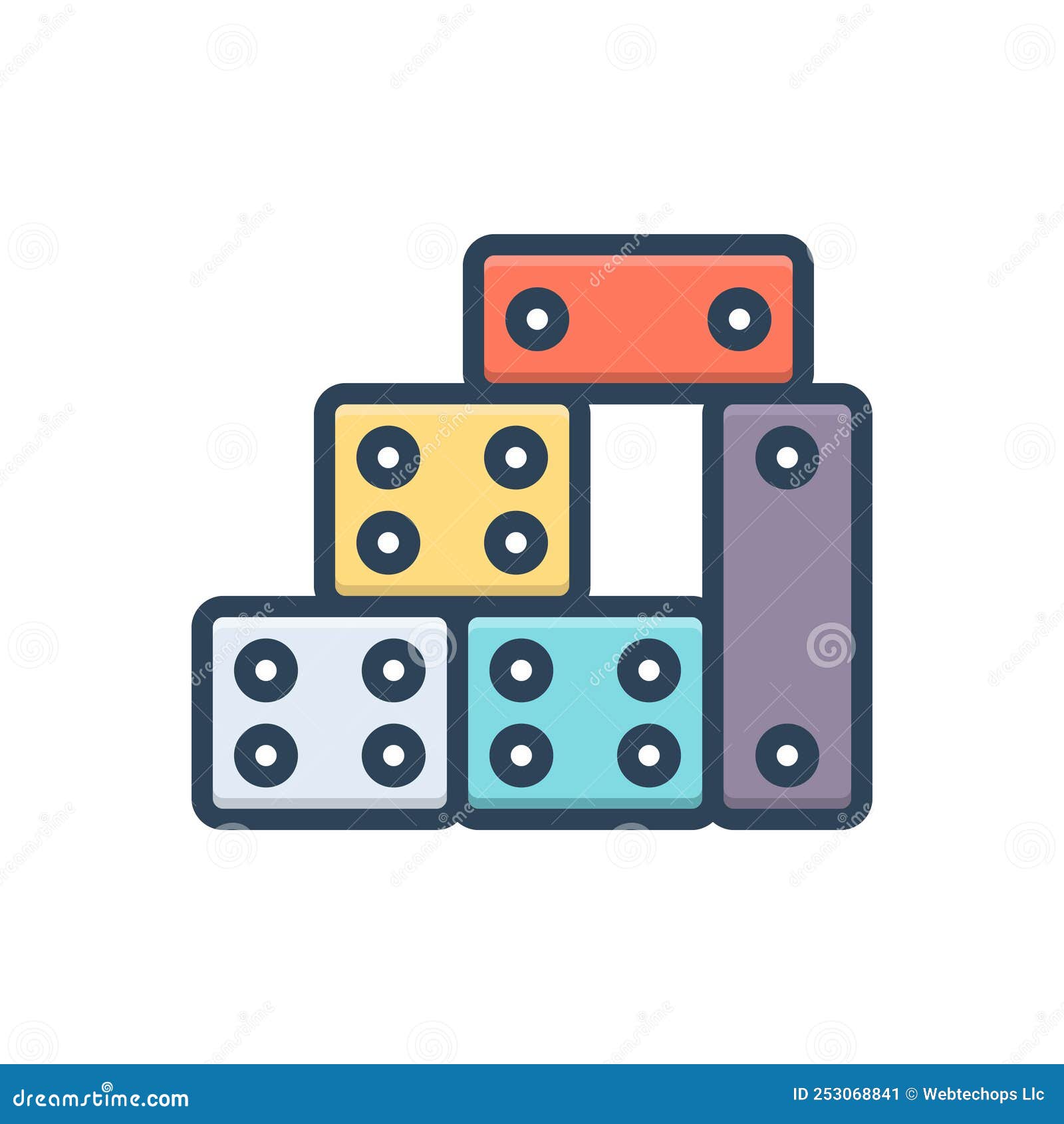 Color Illustration Icon for Blocks, Square and Brick Stock Vector ...