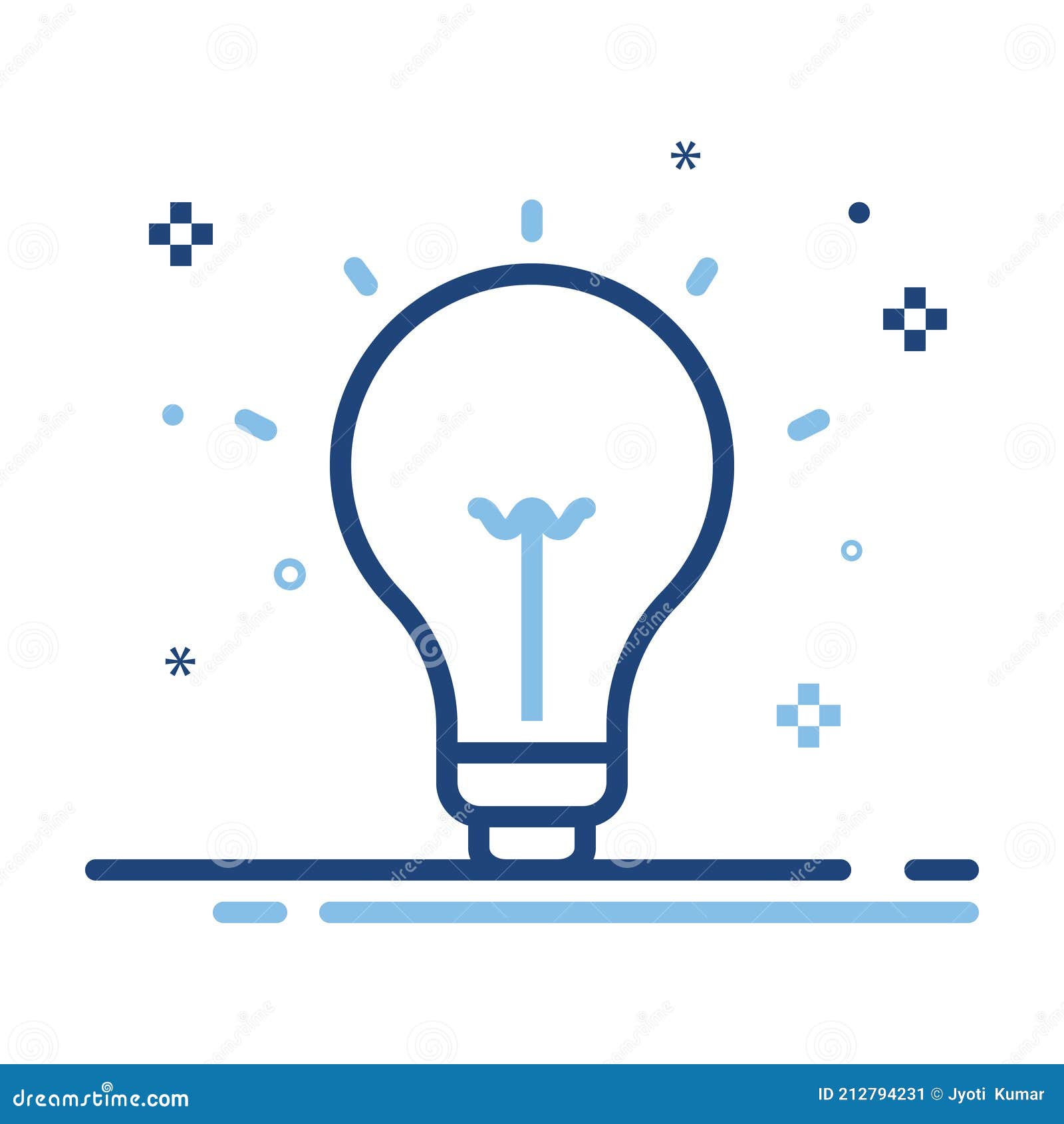 Icon of Blub Bright Creative Idea Lightbulb Process Solution Stock ...