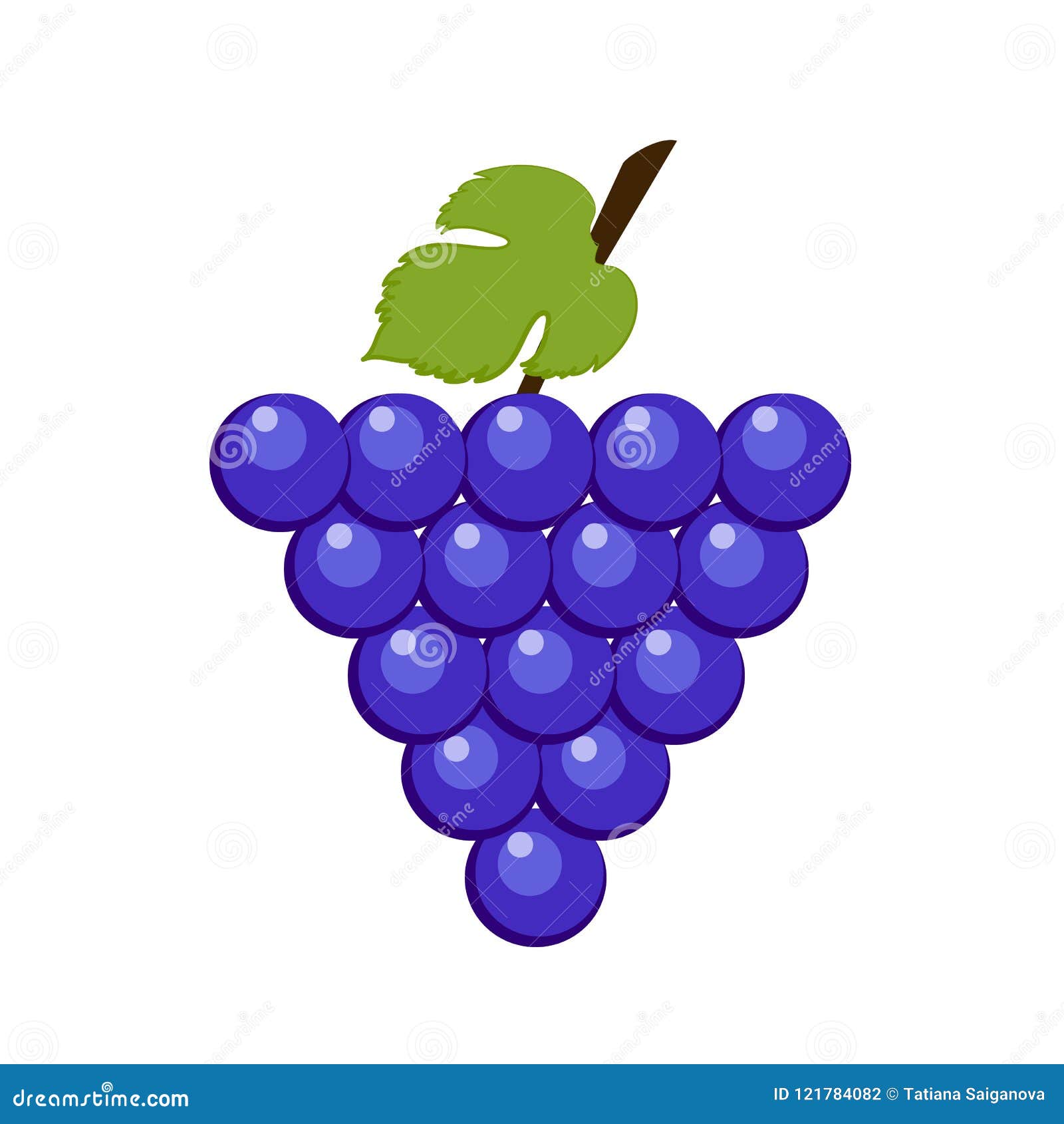 Icon of a Blue Bunch of Grapes Stock Vector - Illustration of fresh ...