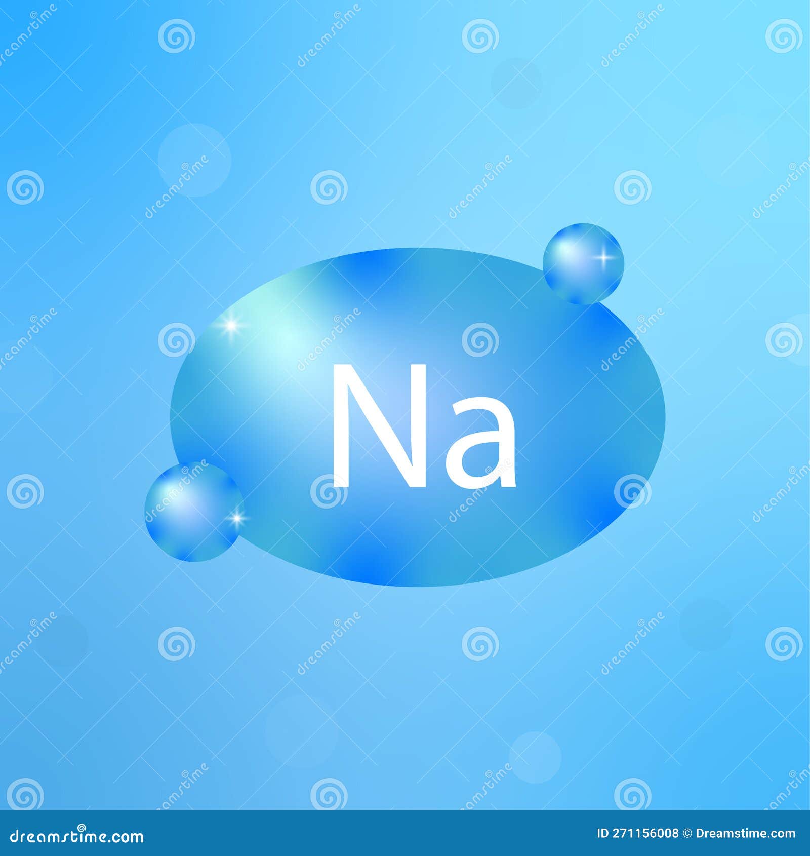Icon with Blue Chemical Element Na. Education Concept. Vector ...