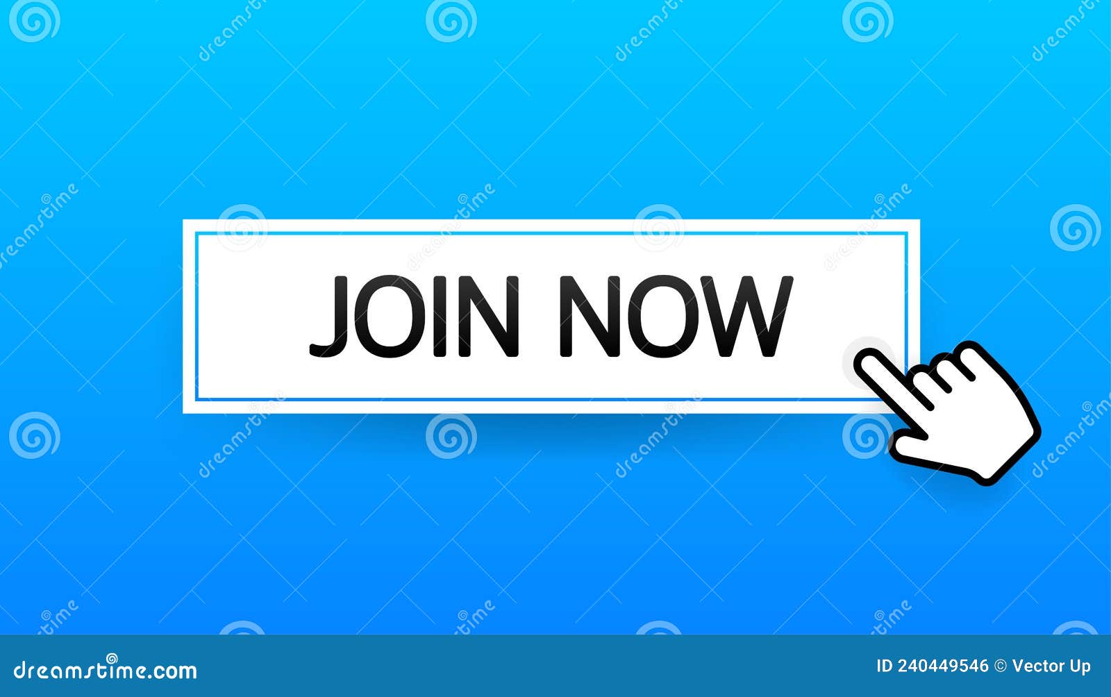 Icon with Blue Join Now Button on White Background for Web Marketing ...