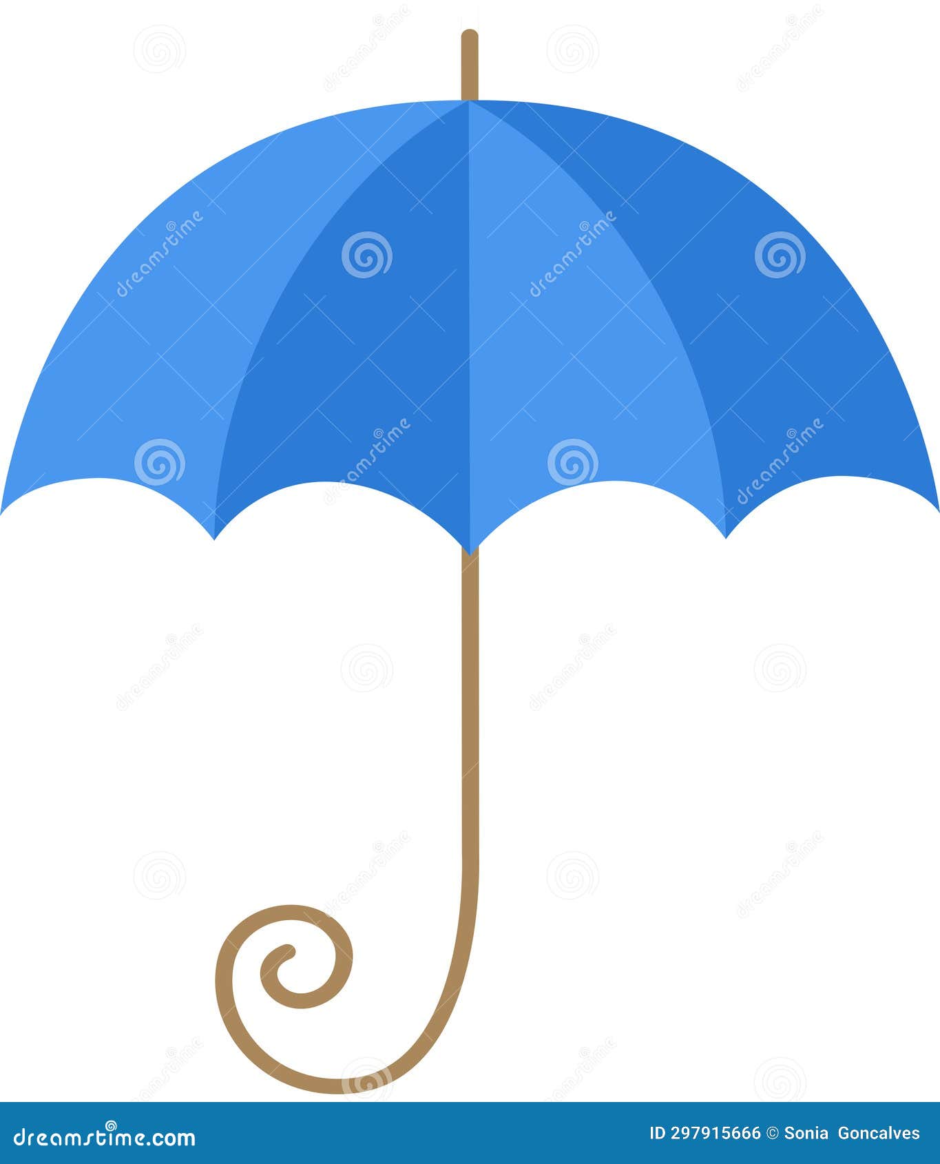 Icon of Blue Umbrella Isolated Stock Illustration - Illustration of ...