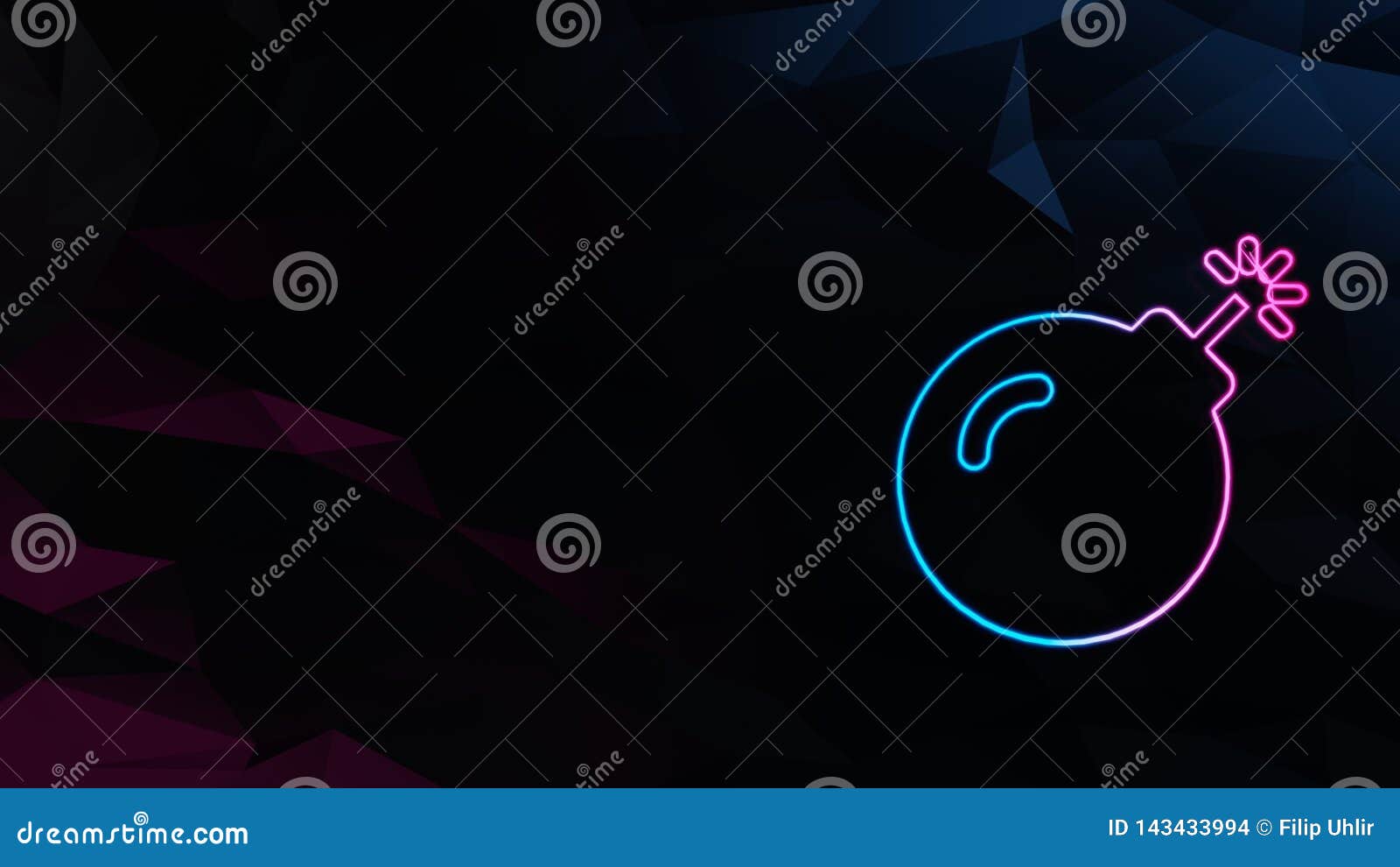 Icon of bomb stock illustration. Illustration of glow - 143433994
