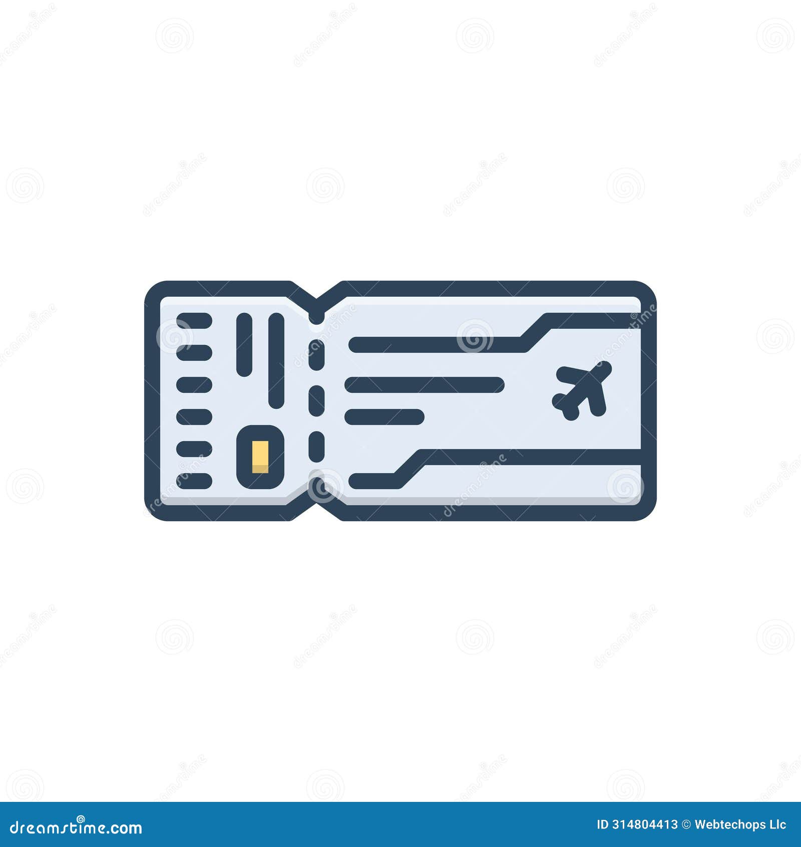 Color Illustration Icon for Boarding Pass, Boarding and Ravel Stock ...